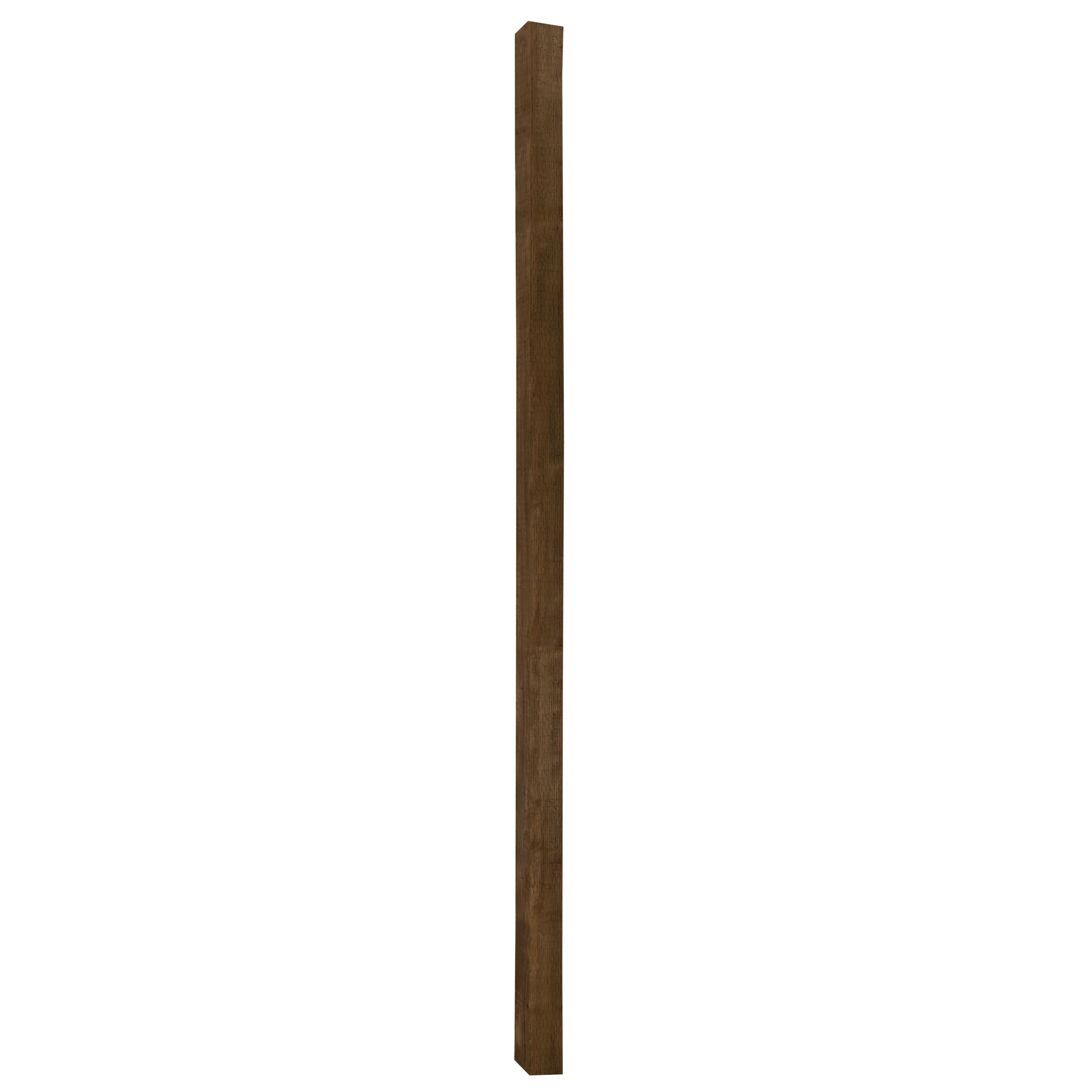 UC4 Brown Square Wooden Fence post (H)2.4m (W)75mm, Pack of 5 | DIY at B&Q