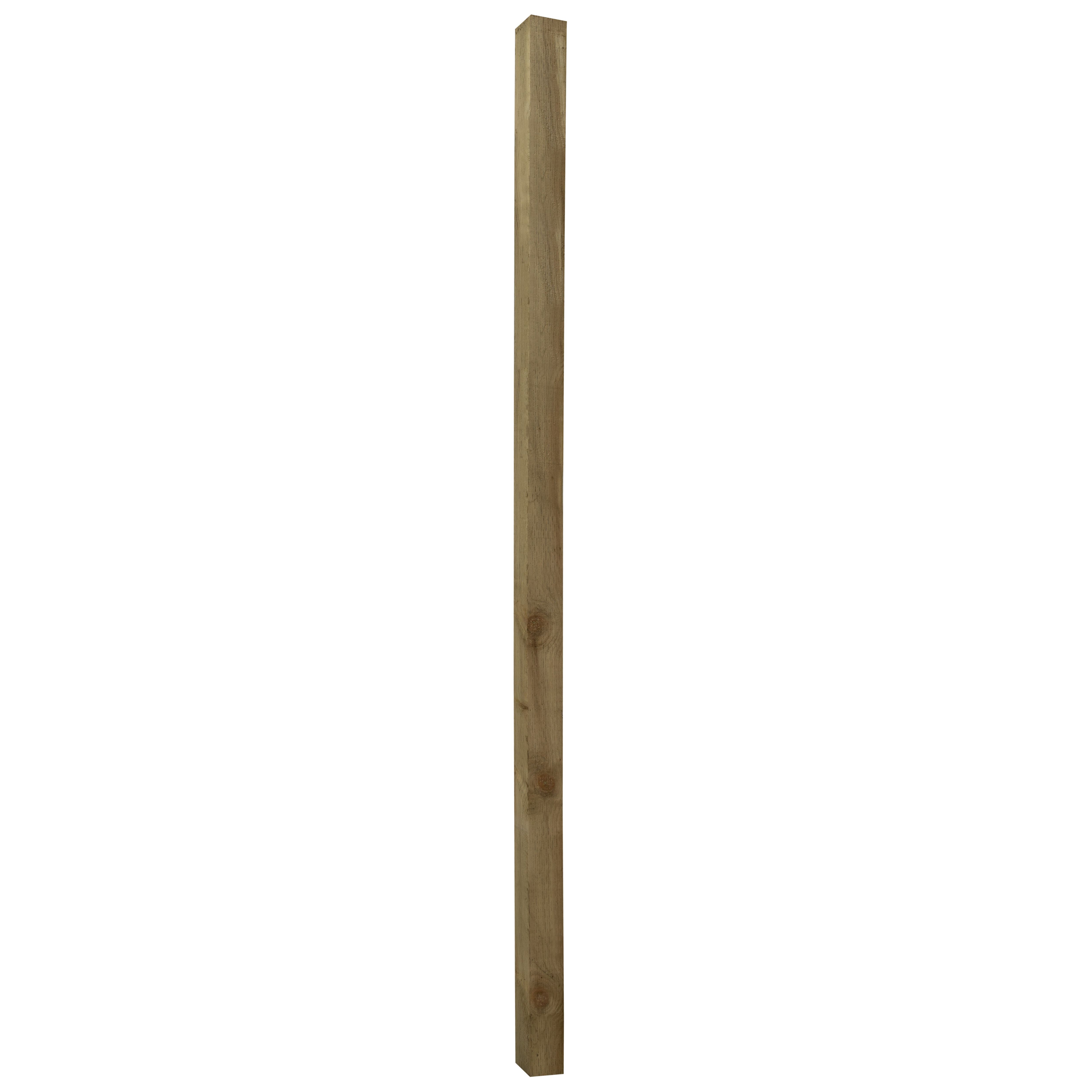 UC4 Green Square Wooden Fence post (H)2.4m (W)75mm, Pack of 5
