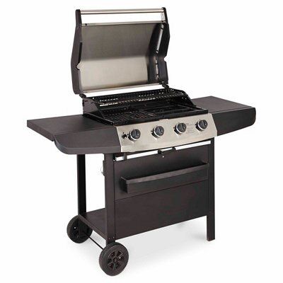 Ultar Black 4 burner Gas Barbecue | DIY at B&Q