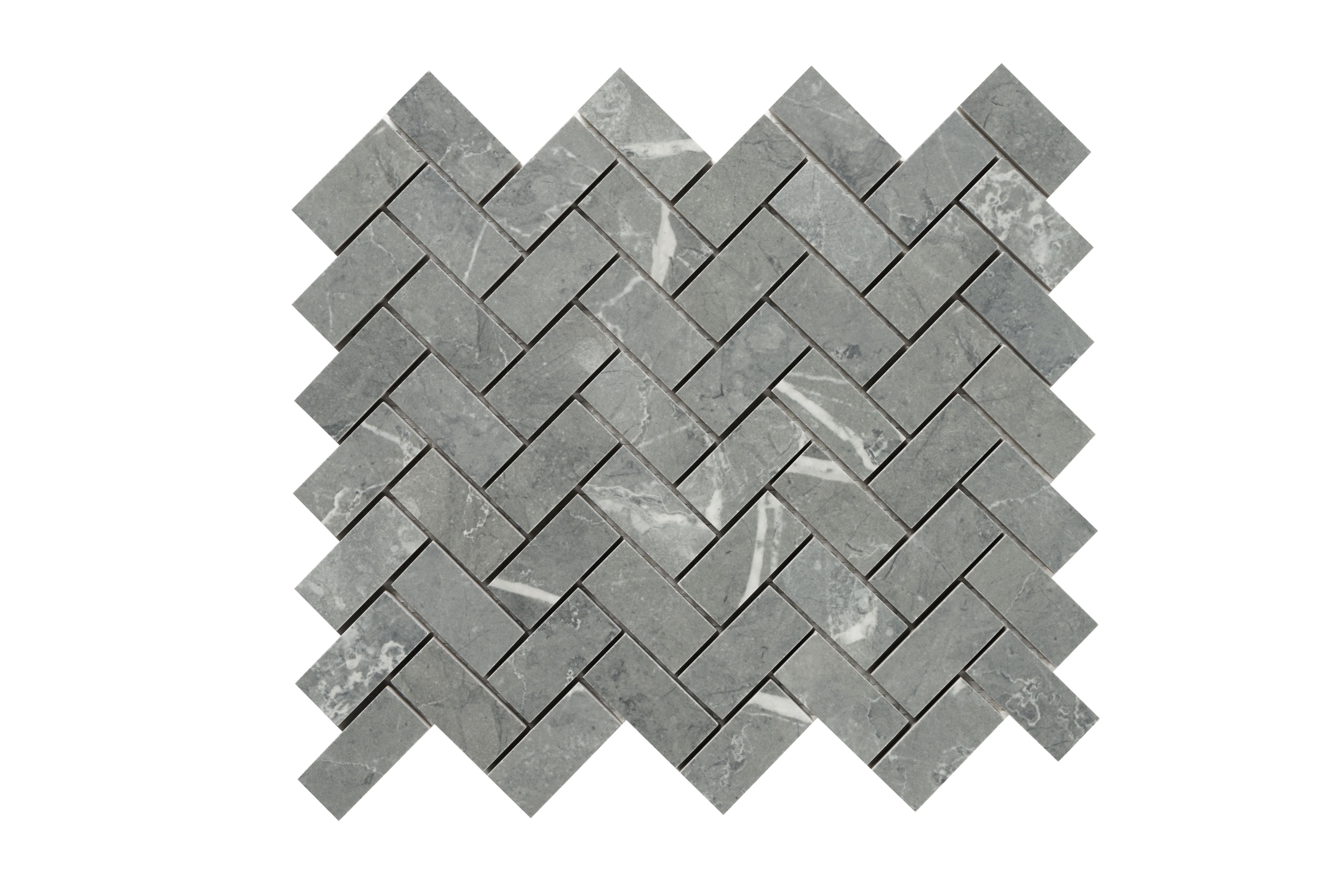 Ultimate Grey Polished Gloss Marble effect Moasic Porcelain Mosaic tile ...