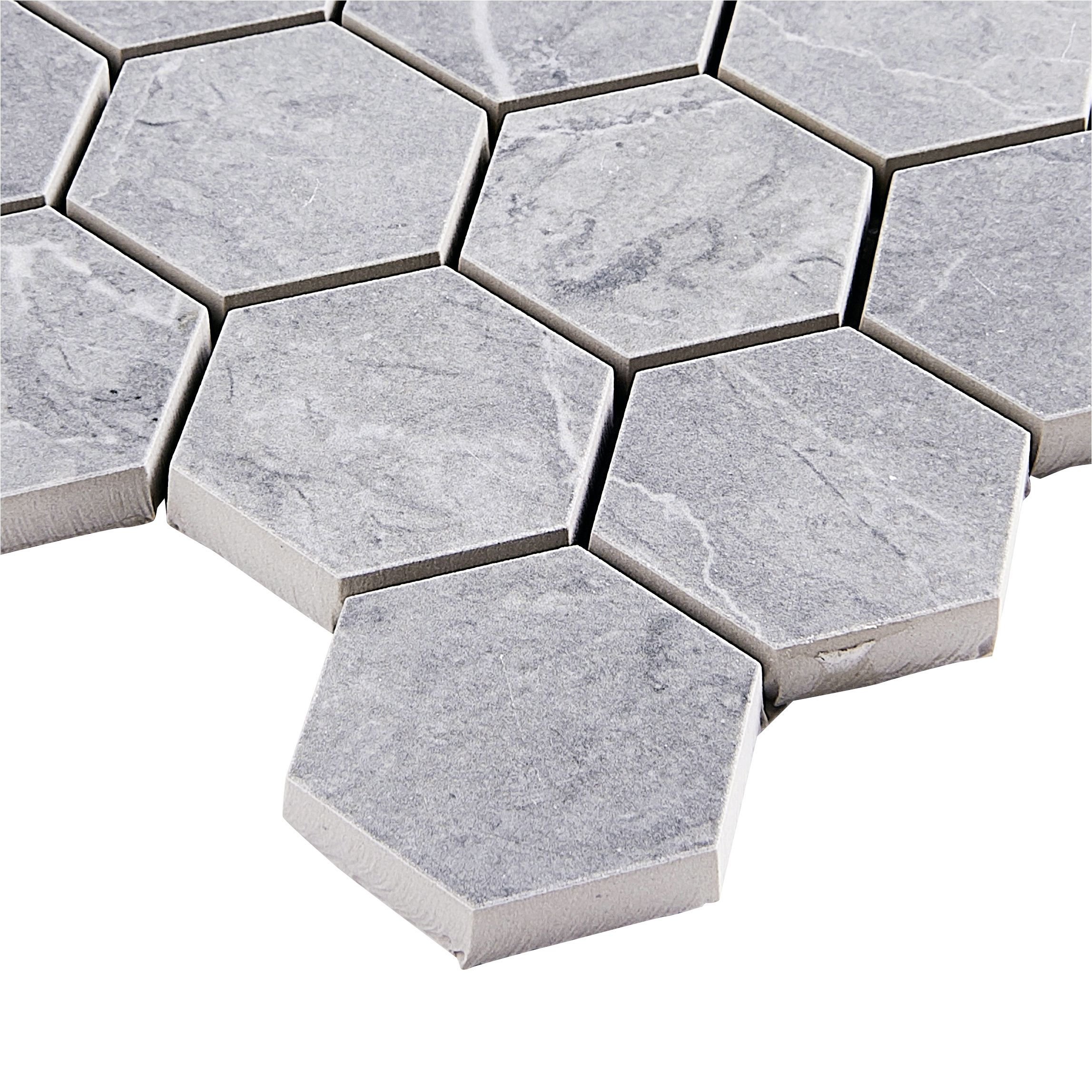 Ultimate marble Grey Polished Matt Marble effect Porcelain Mosaic tile ...