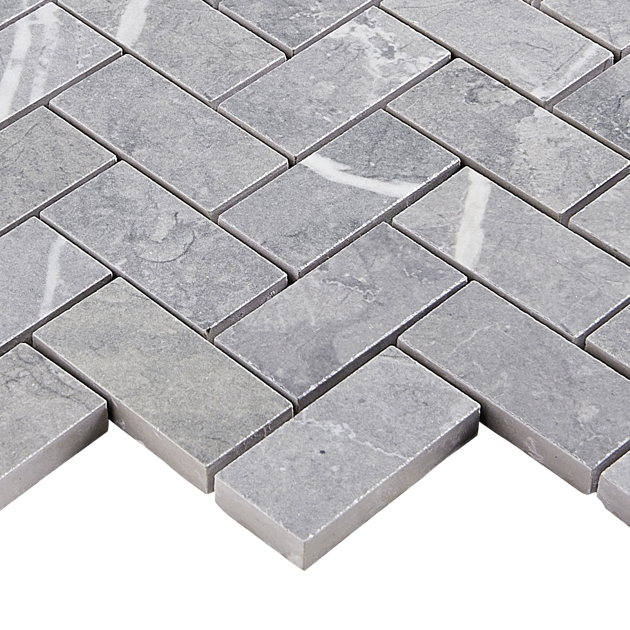 Ultimate marble Grey Polished Matt Marble effect Porcelain Mosaic tile ...