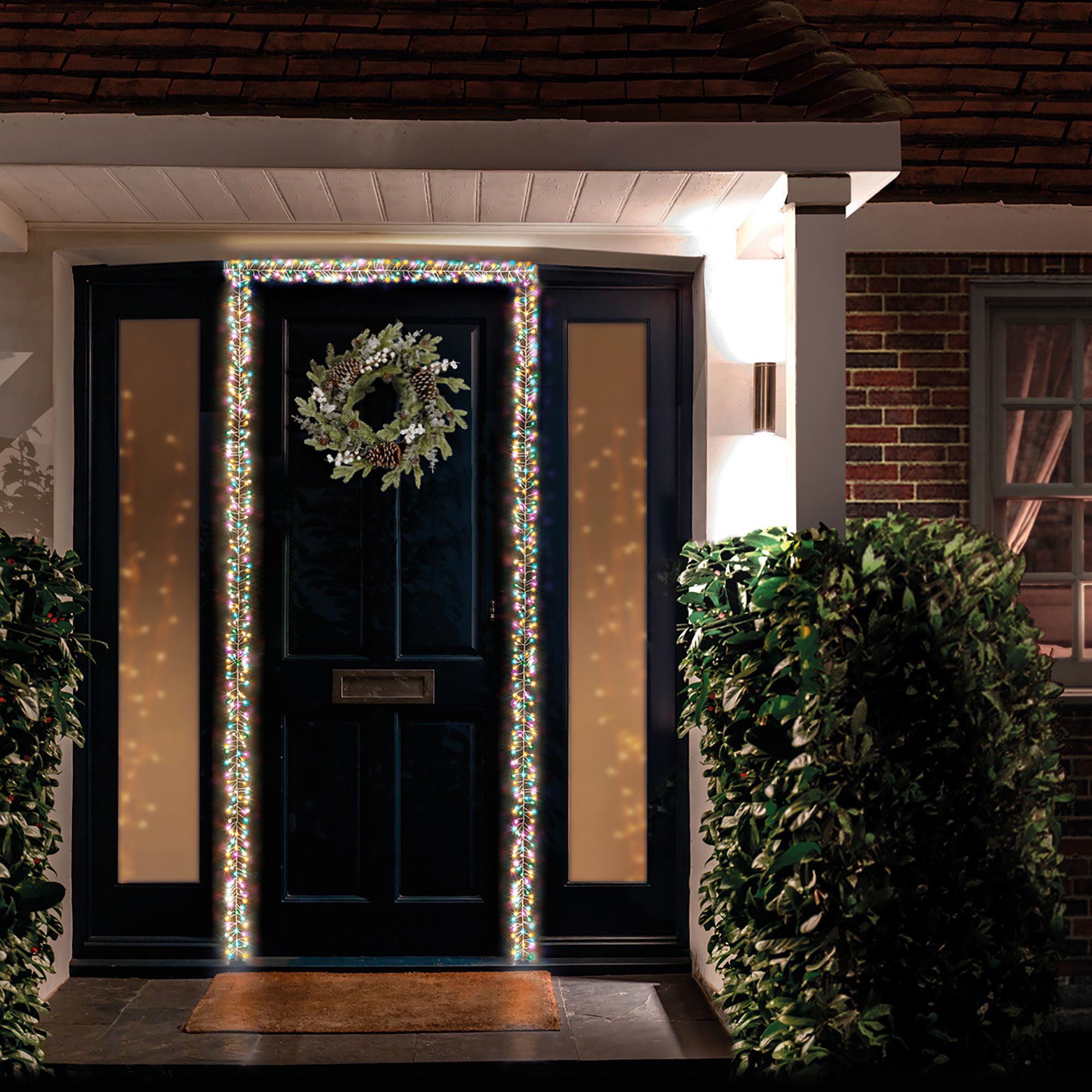 Ultrabright 800 Multicolour Cluster LED Timer function String lights Clear & silver cable | DIY ...