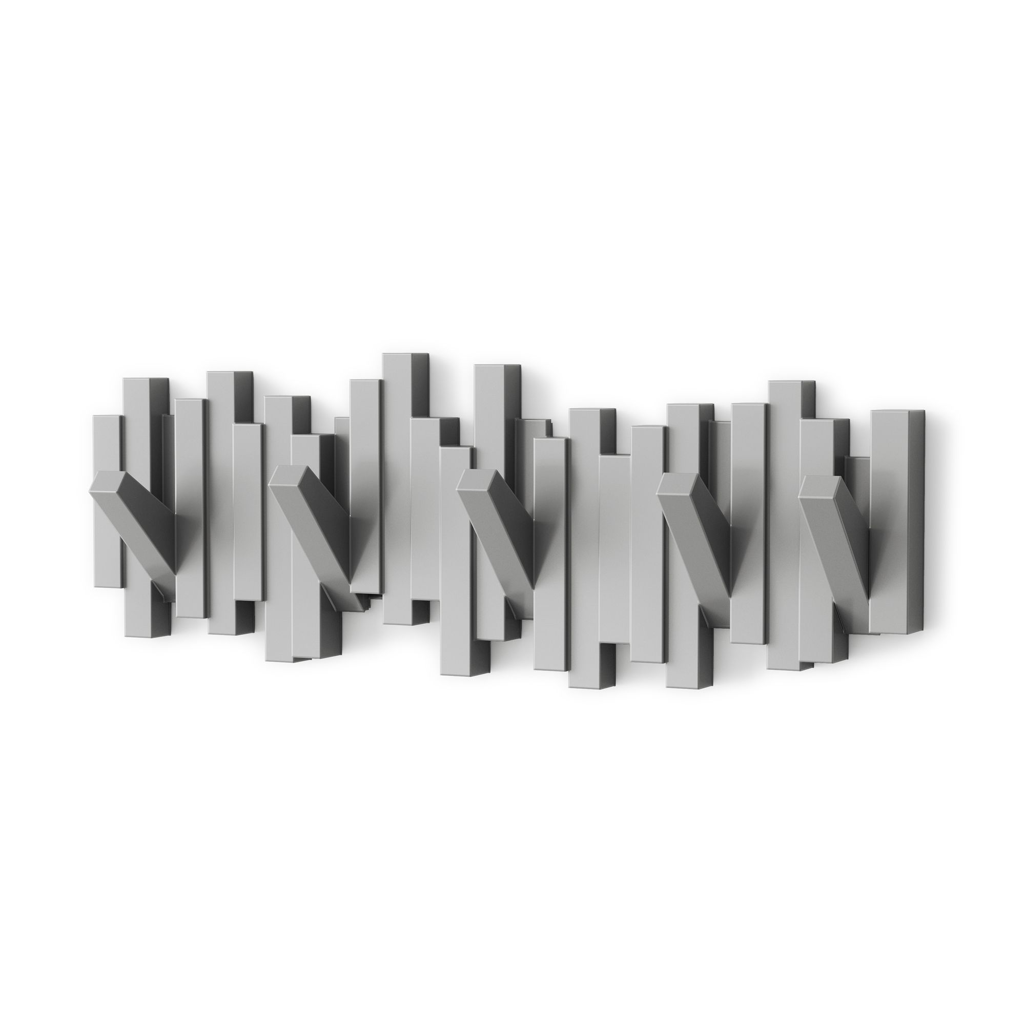 Umbra Sticks Matt Grey 5 Hook rail (L)492.25mm (H)28.7mm