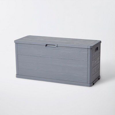 Unbranded Woody's Dark grey 280L Garden storage box | DIY at B&Q