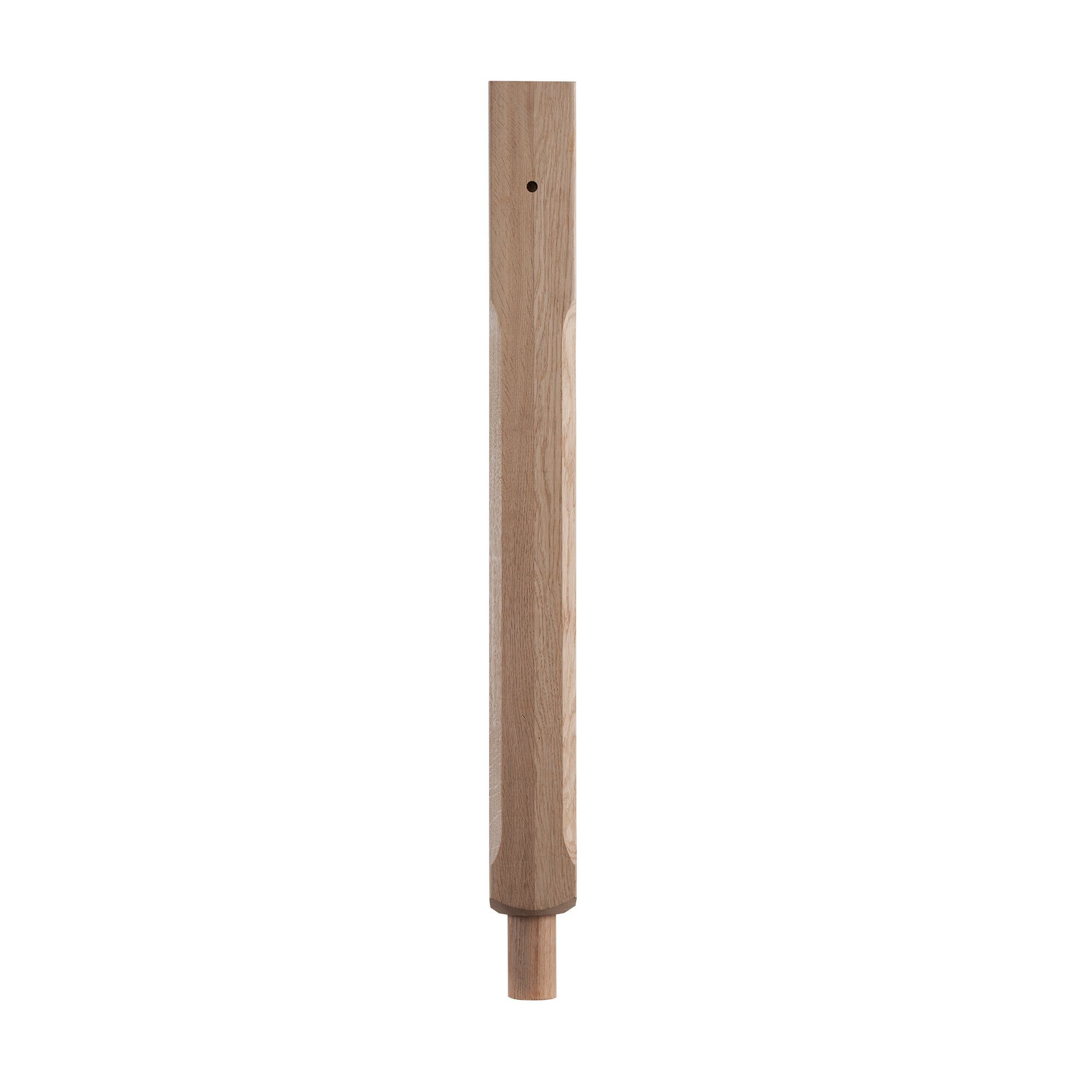 Unfinished Oak Stop chamfer half newel post (H)725mm (W)41mm | DIY at B&Q
