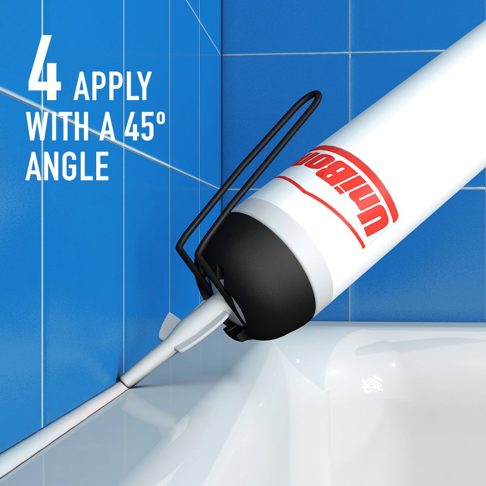 UniBond Bath & kitchen White Silicone-based Pressurised cartridge ...