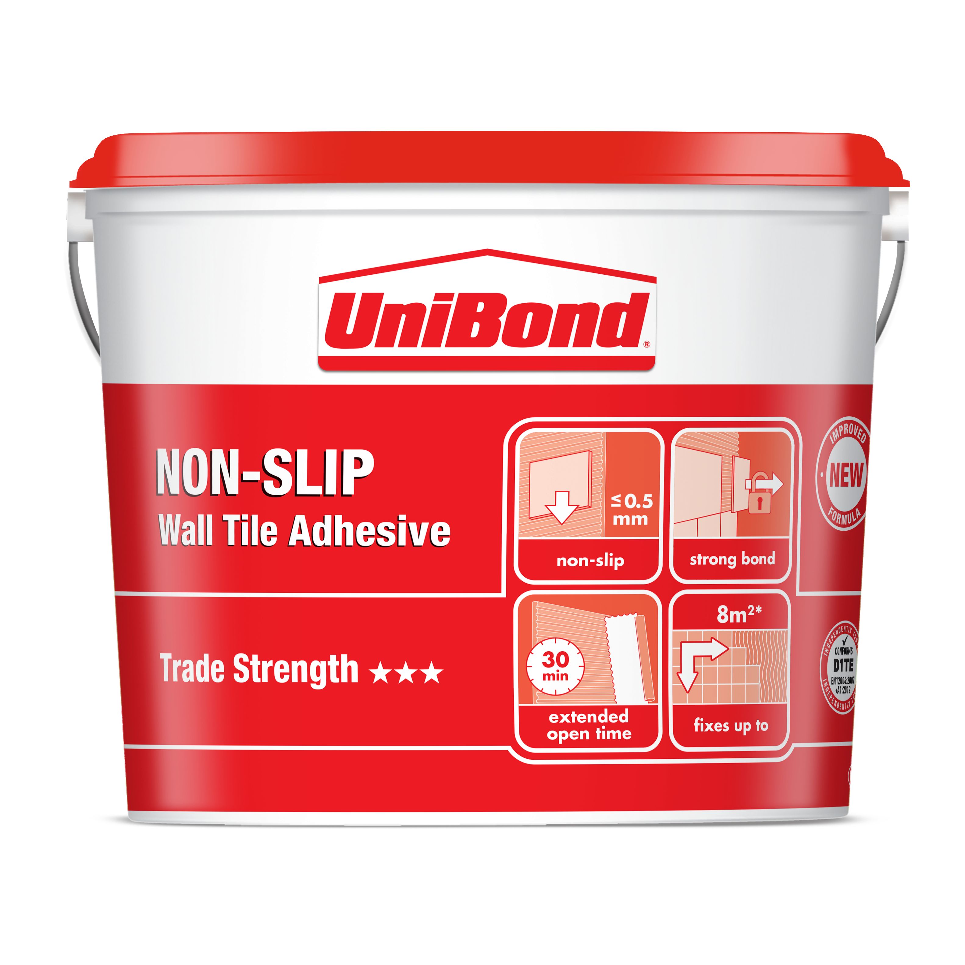 UniBond Non slip Ready mixed Beige Tile Adhesive, 14kg | DIY at B&Q