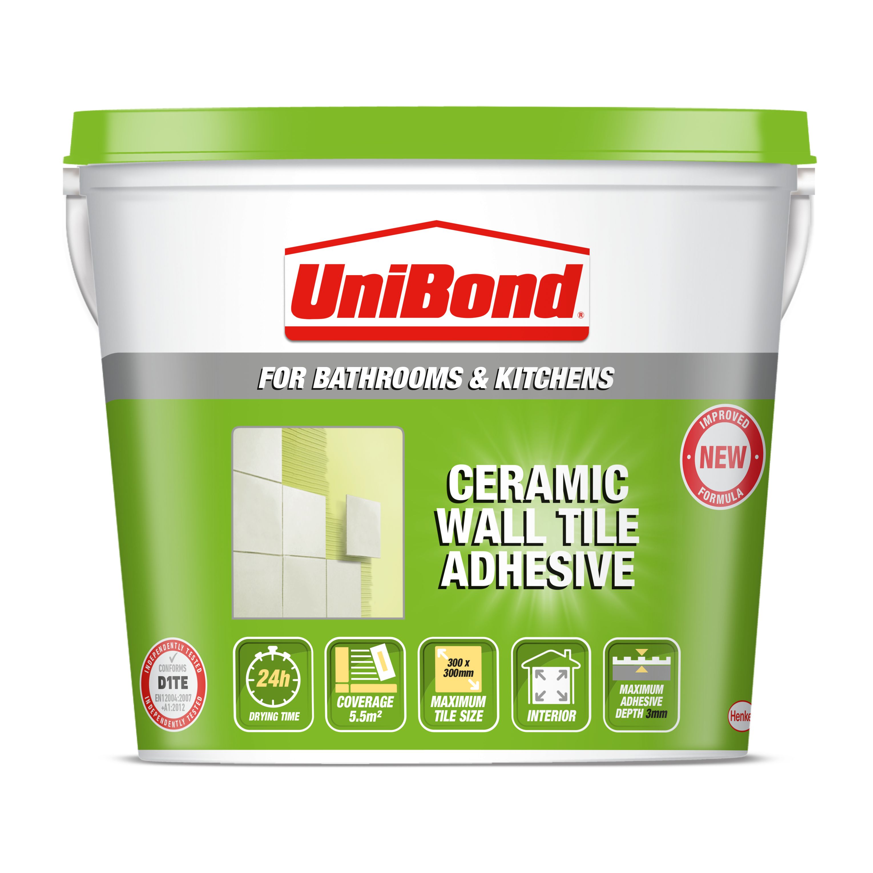 UniBond Ready mixed Beige Tile Adhesive, 7.4kg | DIY at B&Q
