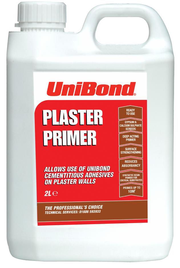 UniBond White Plaster primer, 2L Jerry can