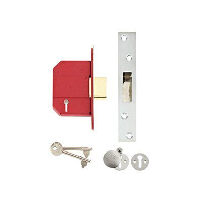 Union 76mm Stainless steel Deadlock | DIY at B&Q