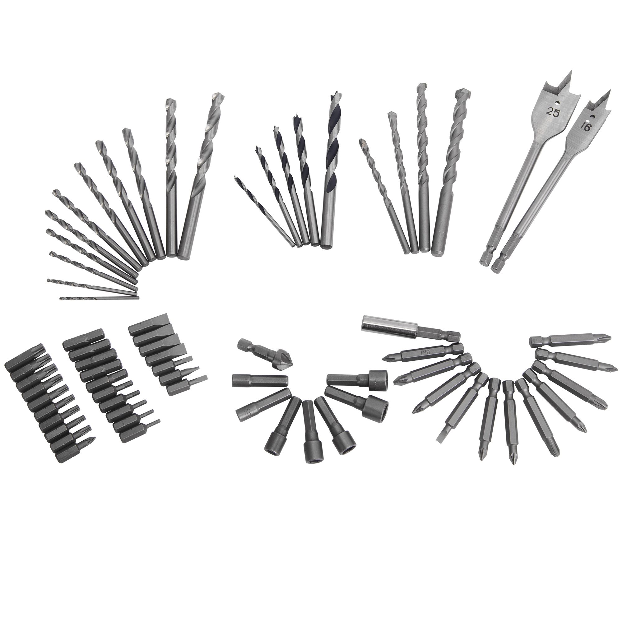 Universal 70 piece Multi-purpose Drill bit set - DRA34939 | DIY at B&Q