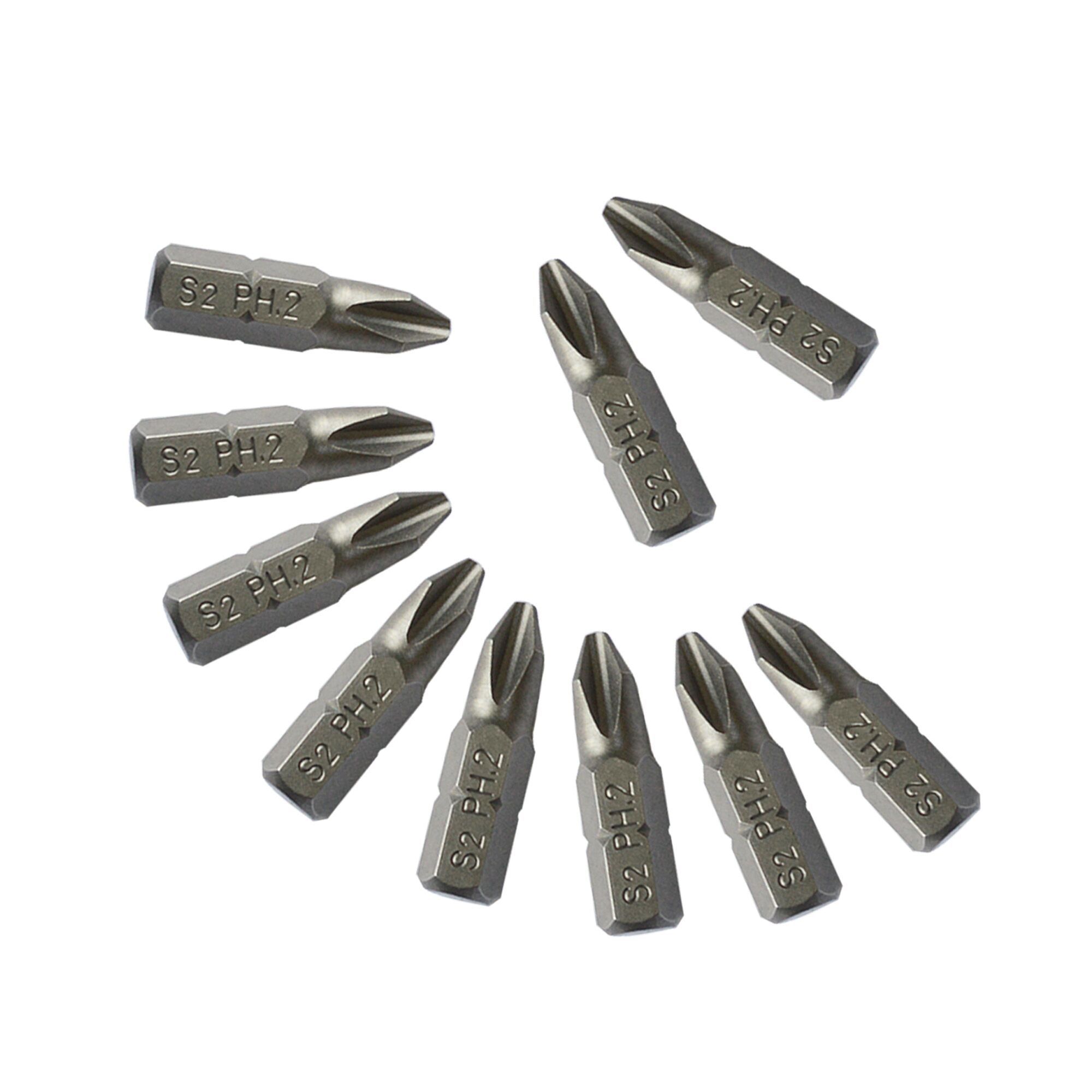 Universal PH2 Screwdriver bits (L)25mm, Pack of 10 | DIY at B&Q