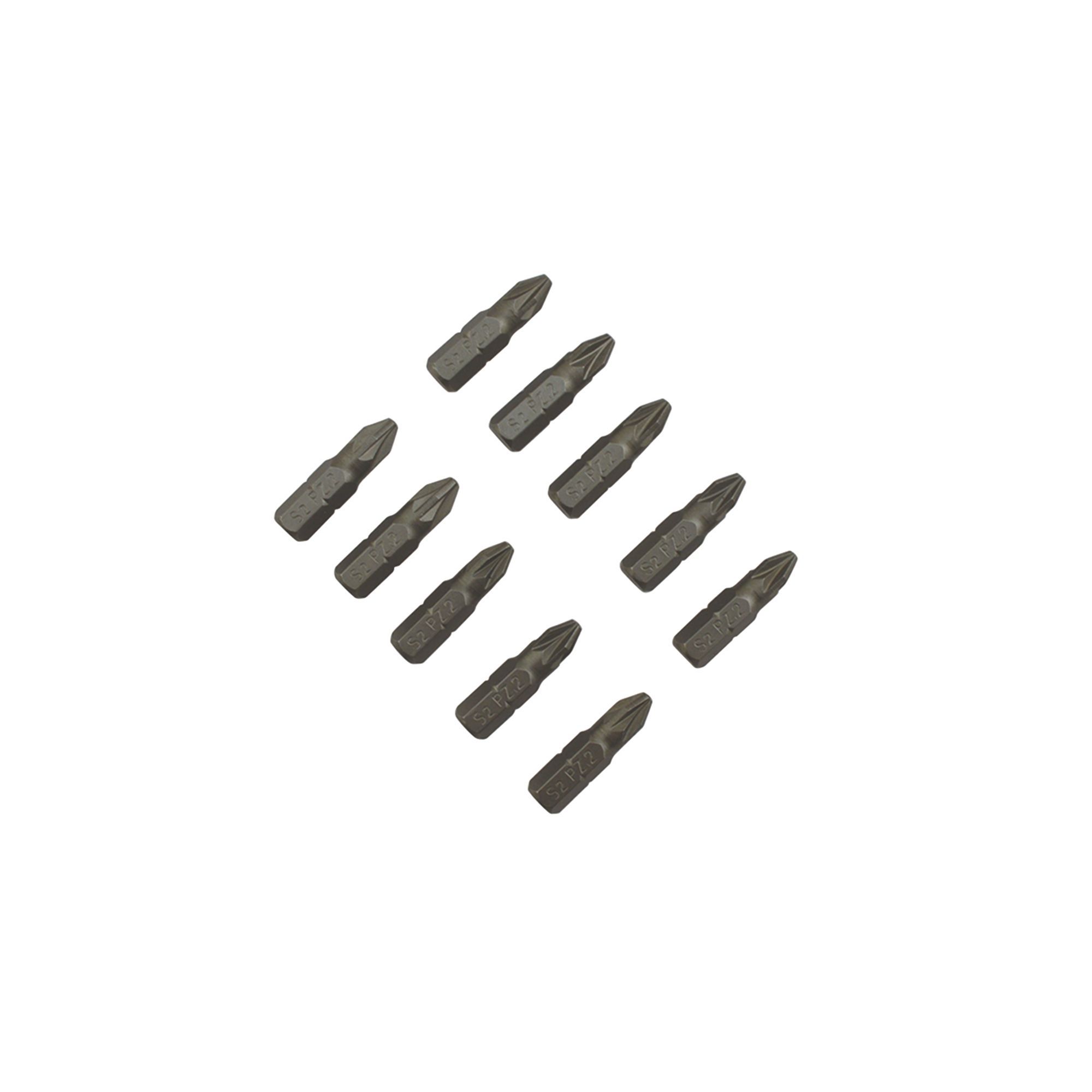 Universal PZ2 Screwdriver bits (L)25mm, Pack of 10