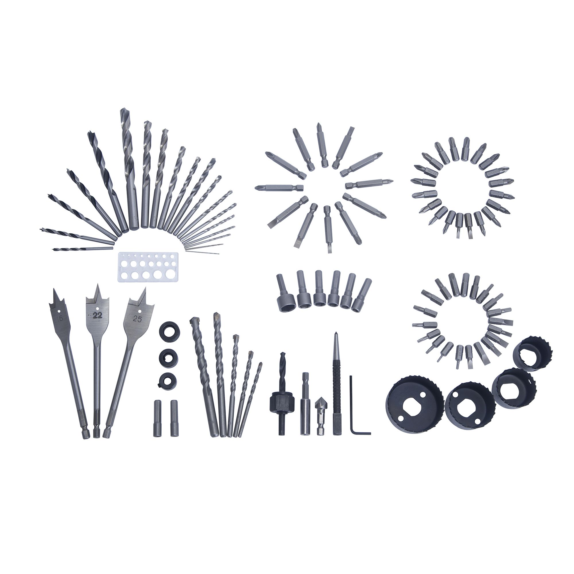 Universal Round Multi-purpose Drill bit set (100 piece) - DRA76594