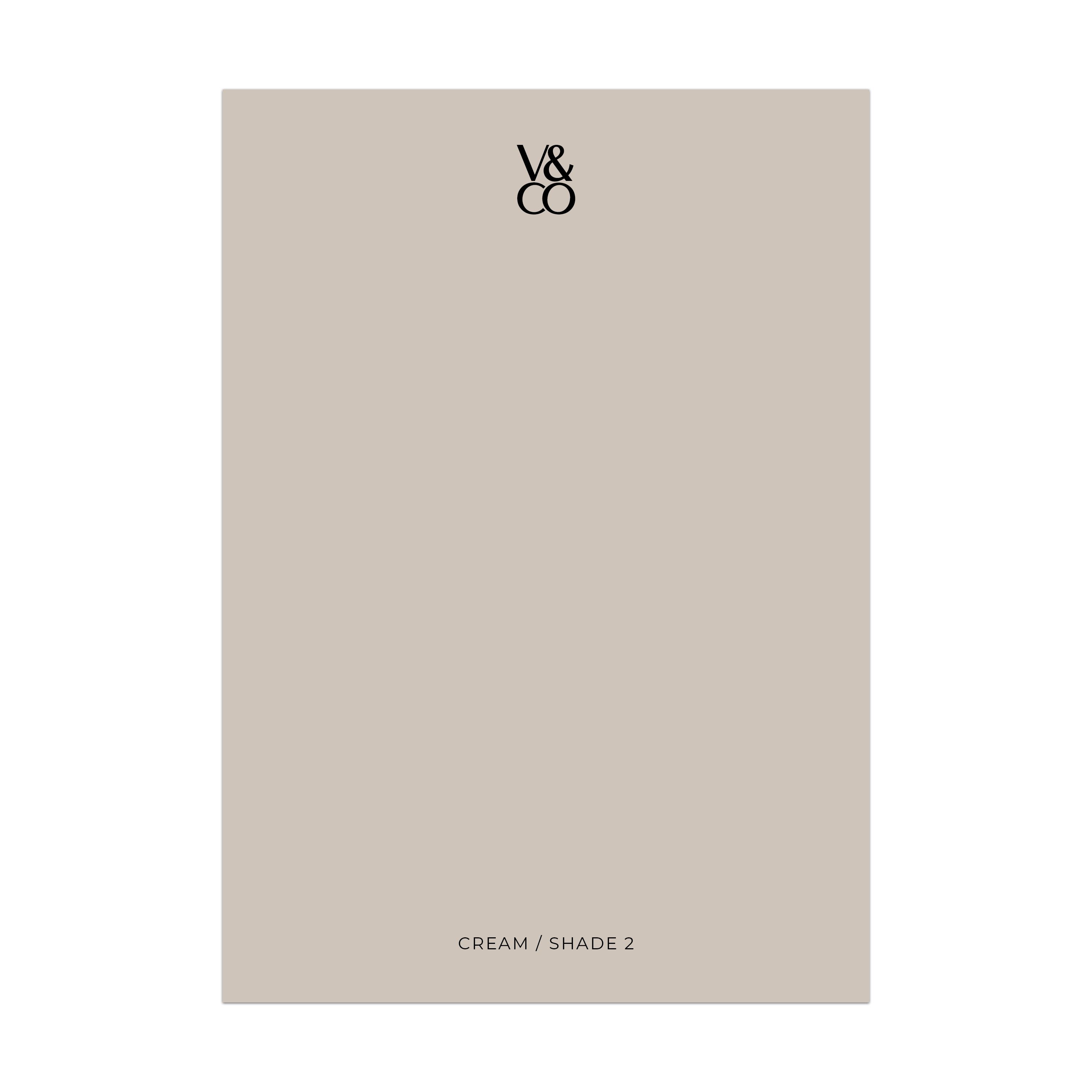 V&CO CREAM SHADE 2 PEEL & STICK TESTER