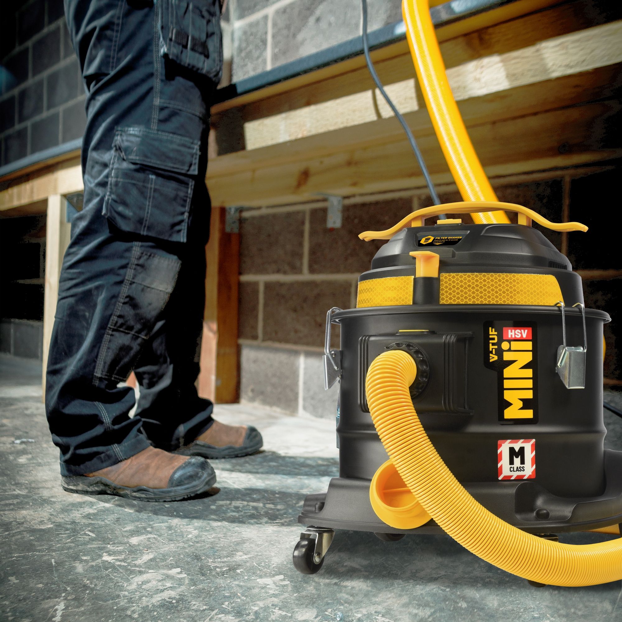 V-Tuf MINI HSV X2 - 240V 15L M-Class Corded Dust extractor