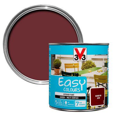 V33 Easy Basque red Satinwood Furniture paint, 500ml | DIY at B&Q
