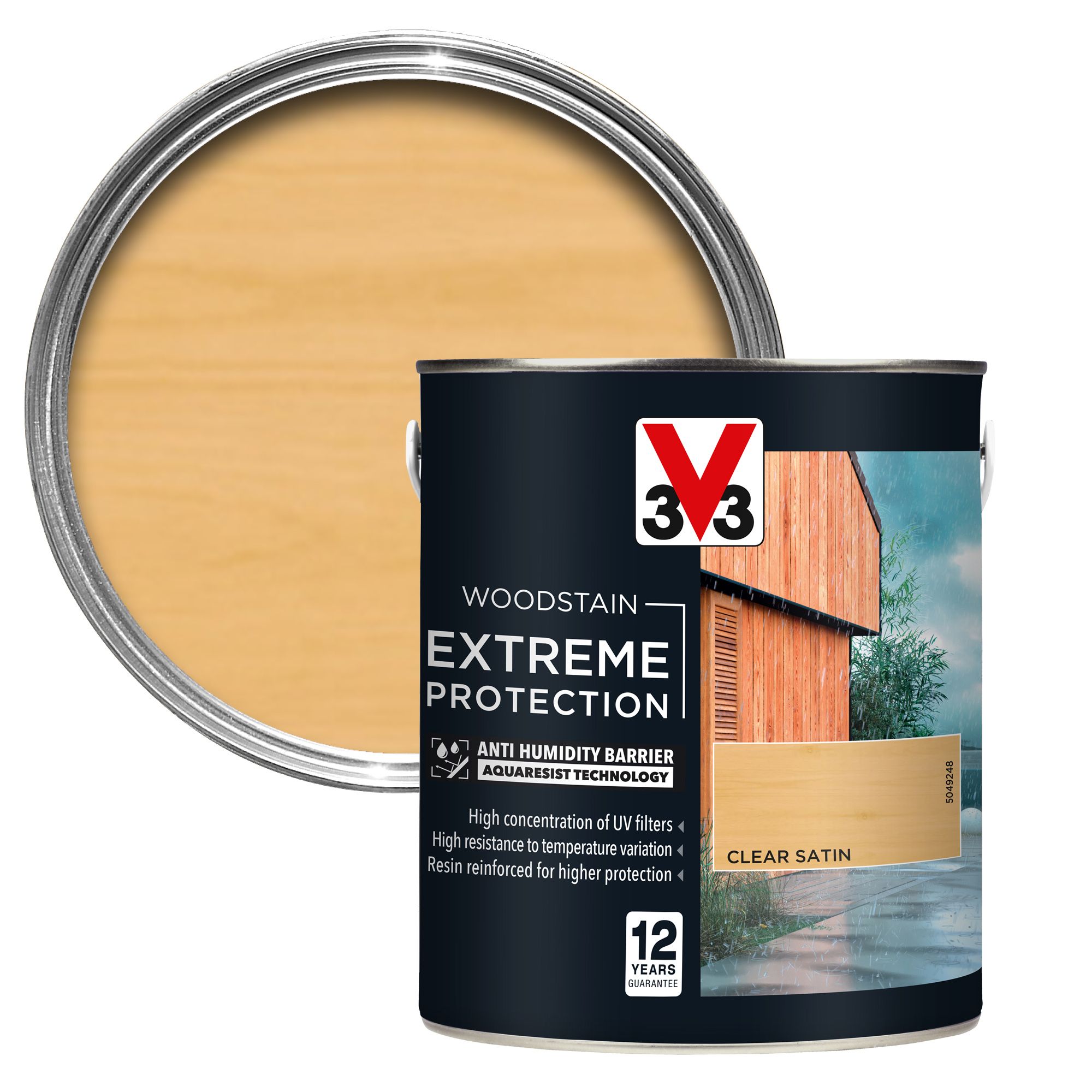 V33 Extreme protection Clear Satin Wood stain, 2.5L | DIY at B&Q