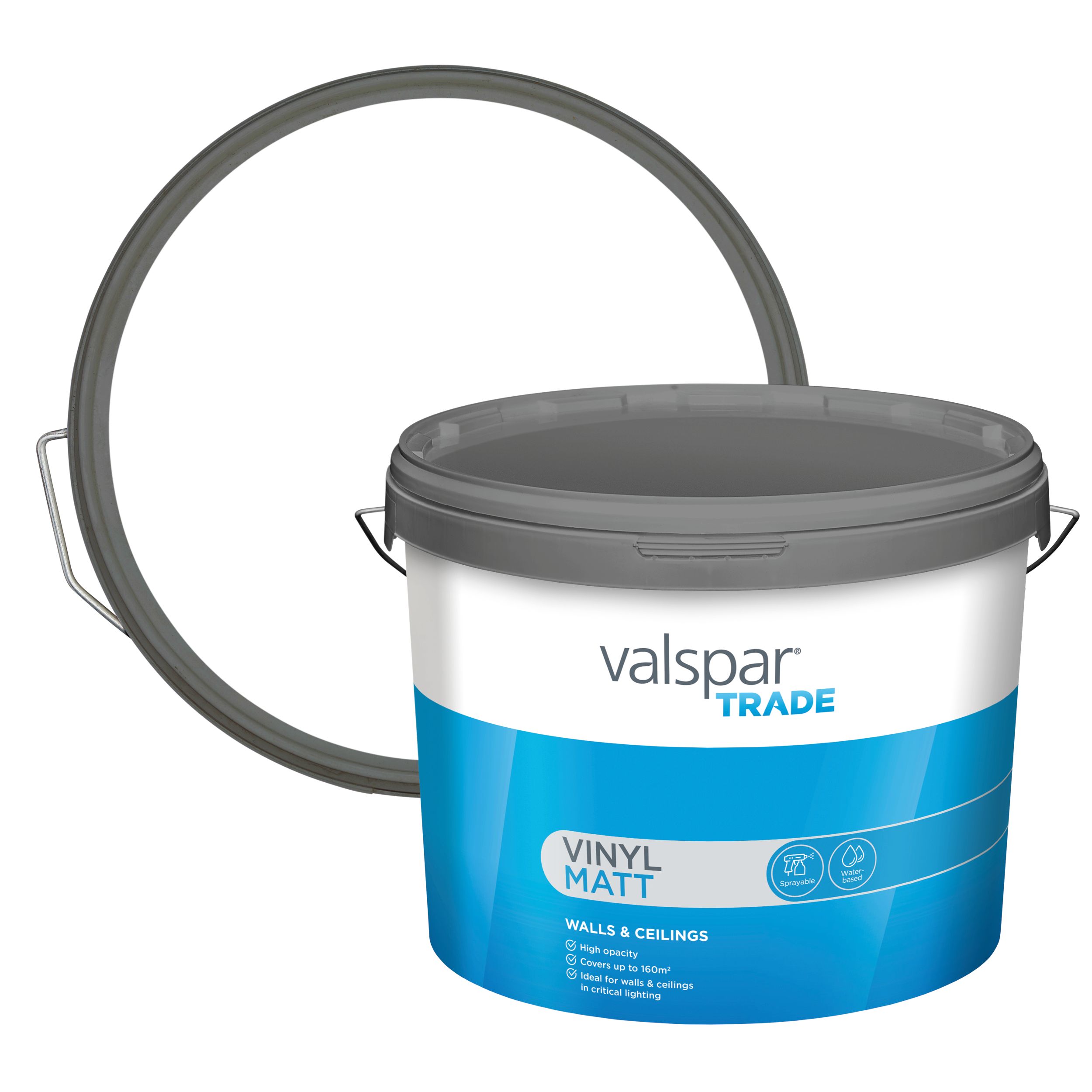 Valspar Trade Vinyl Interior Wall & ceiling Matt Paint, Base A, 10L