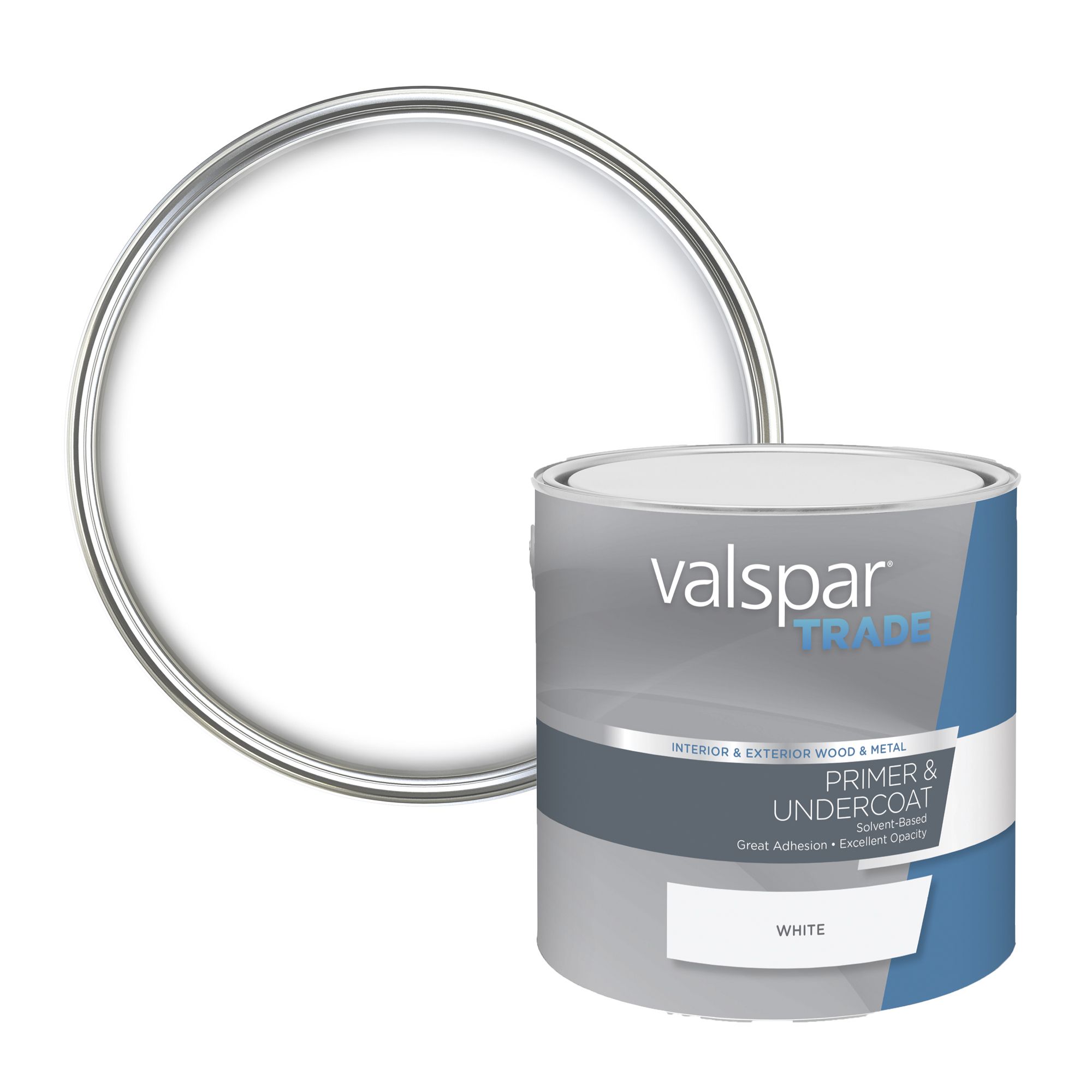 Valspar Trade White Metal & wood Primer & undercoat, 2.5L | DIY at B&Q