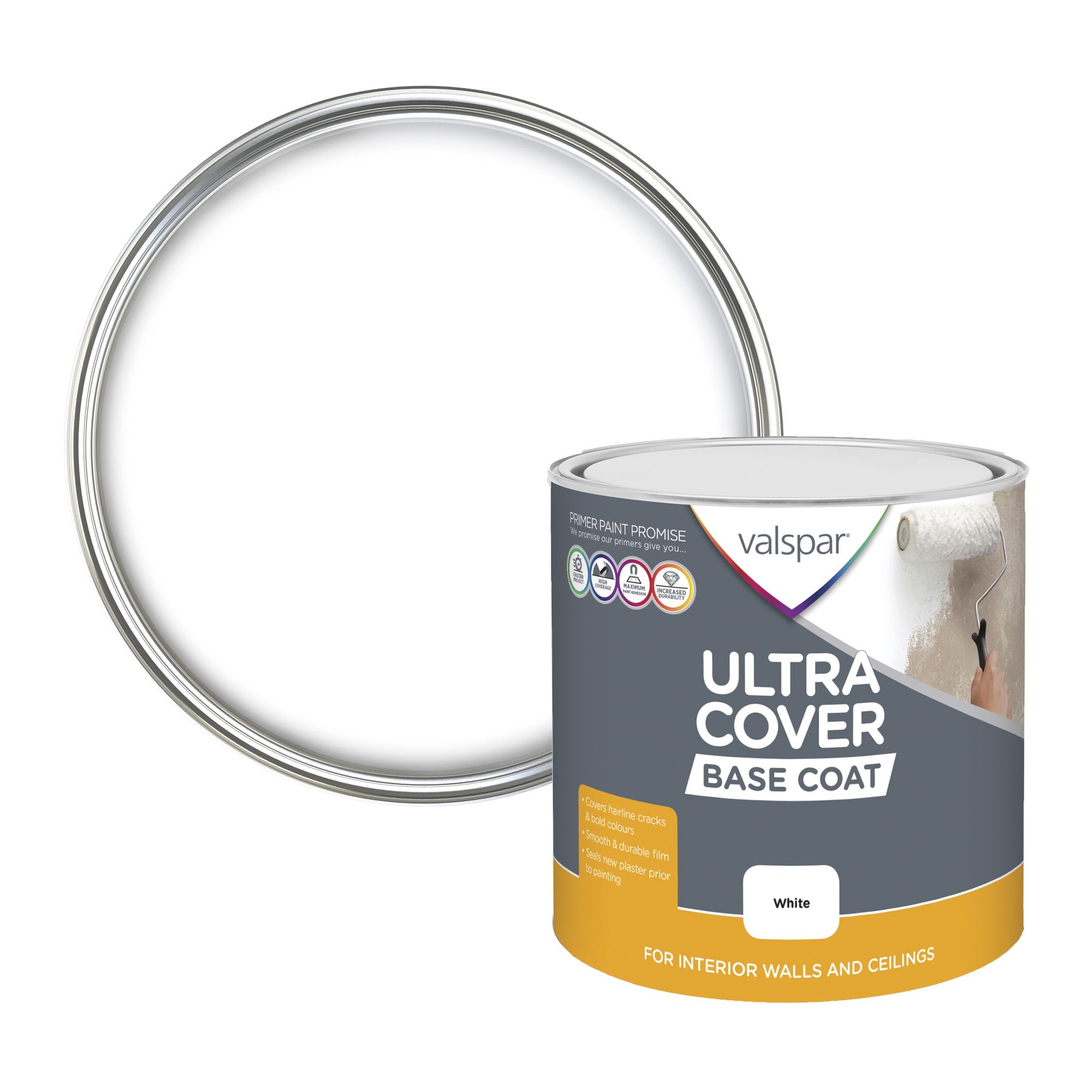 Valspar Ultra cover White Wall & ceiling Basecoat, 2.5L