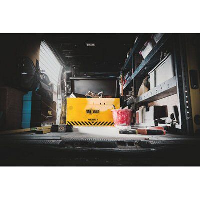 Van Vault Black & yellow Metal Storage box