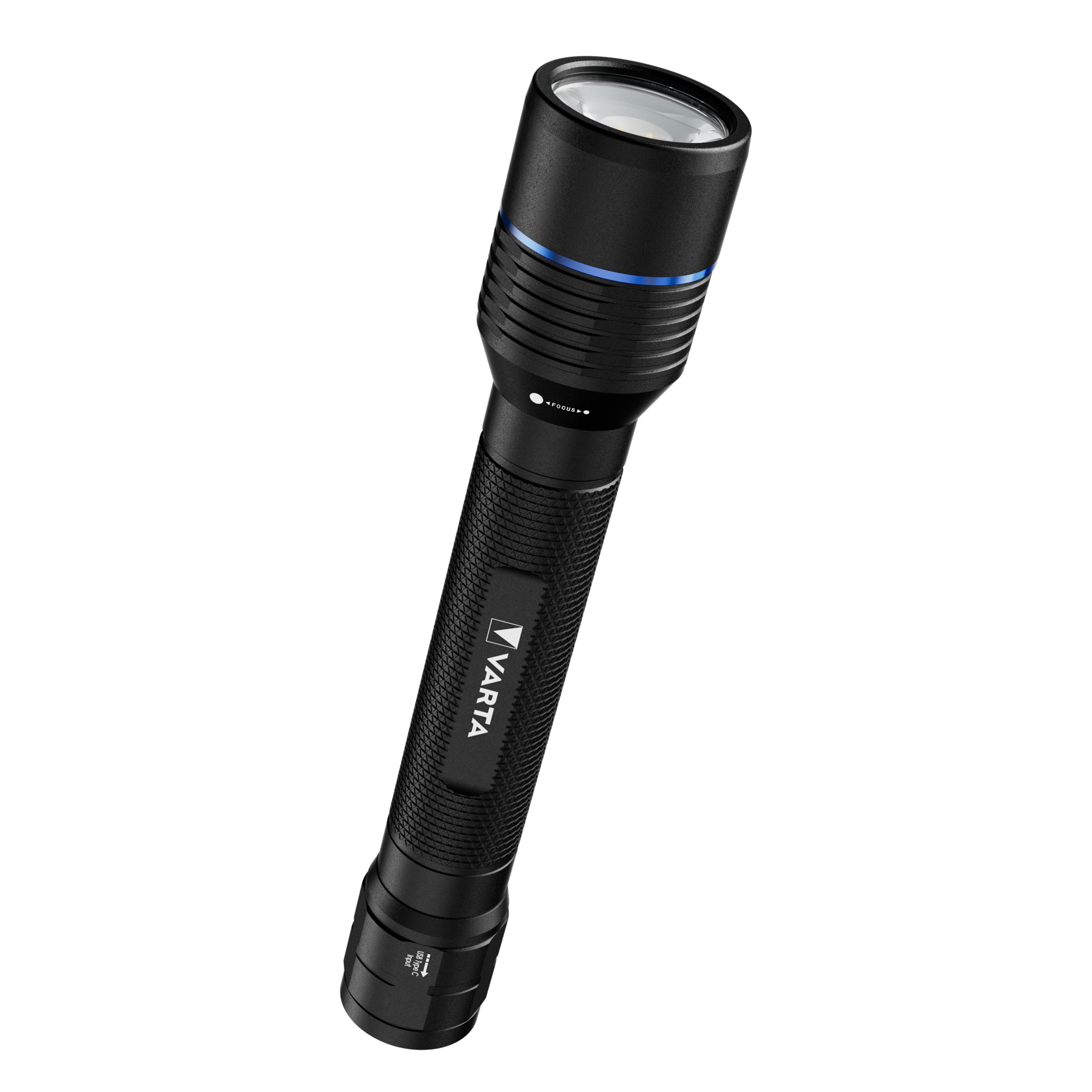 Varta Black Rechargeable 2000lm LED Battery-powered Portable flashlight