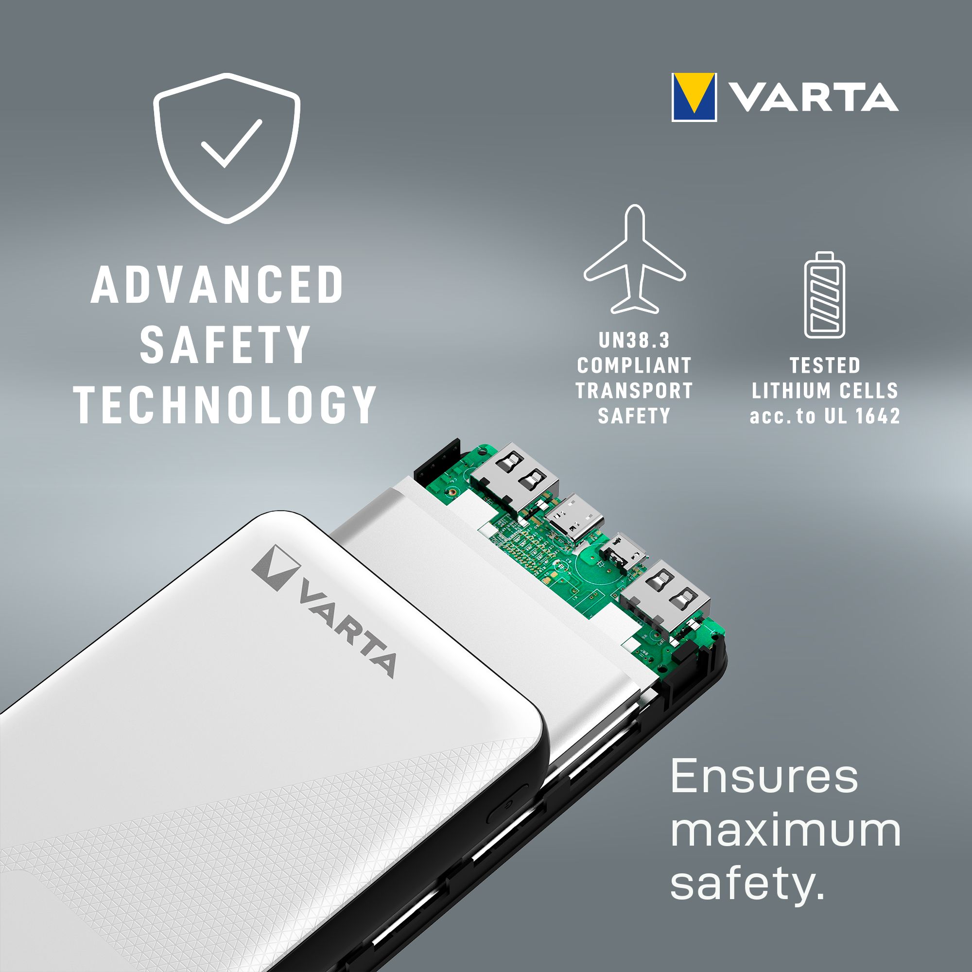 Varta Electrical White Portable Hybrid Power bank 10000mAh