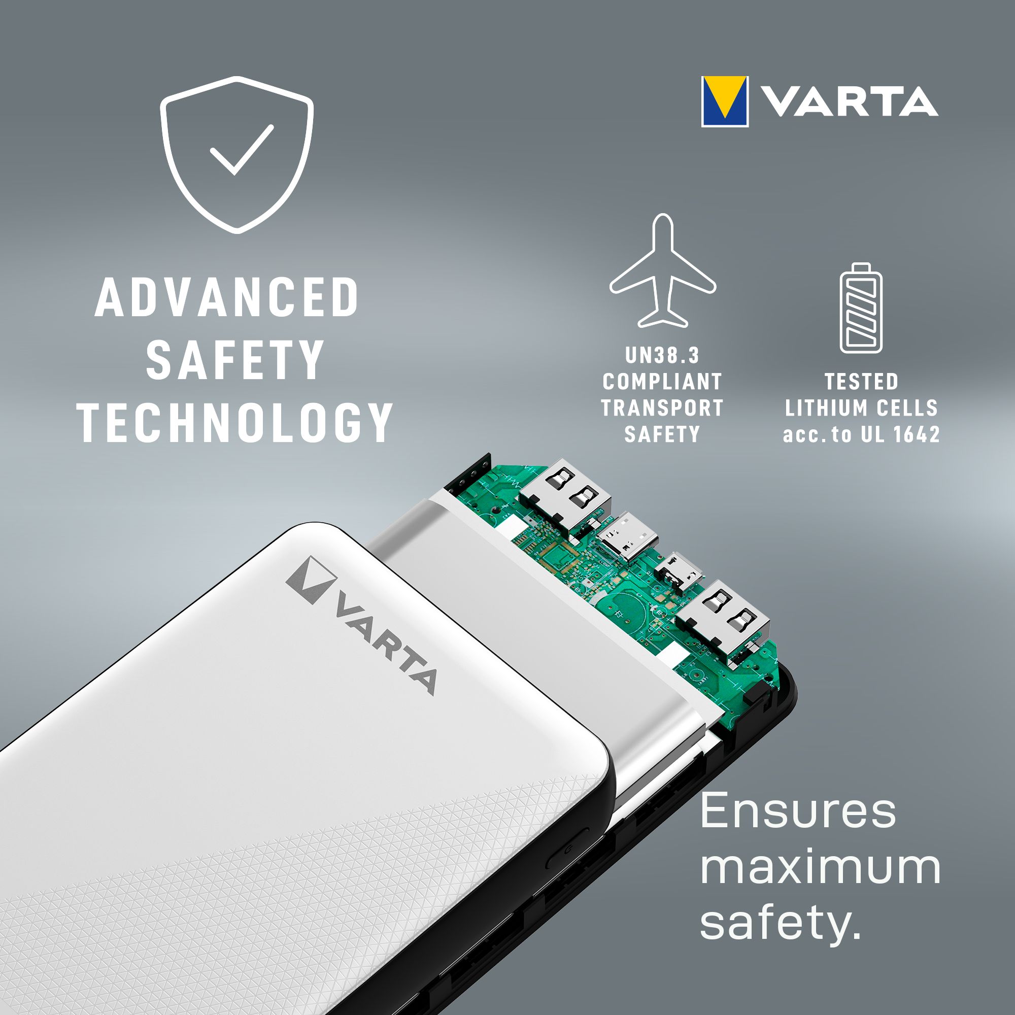Varta Electrical White Portable Hybrid Power bank 20000mAh