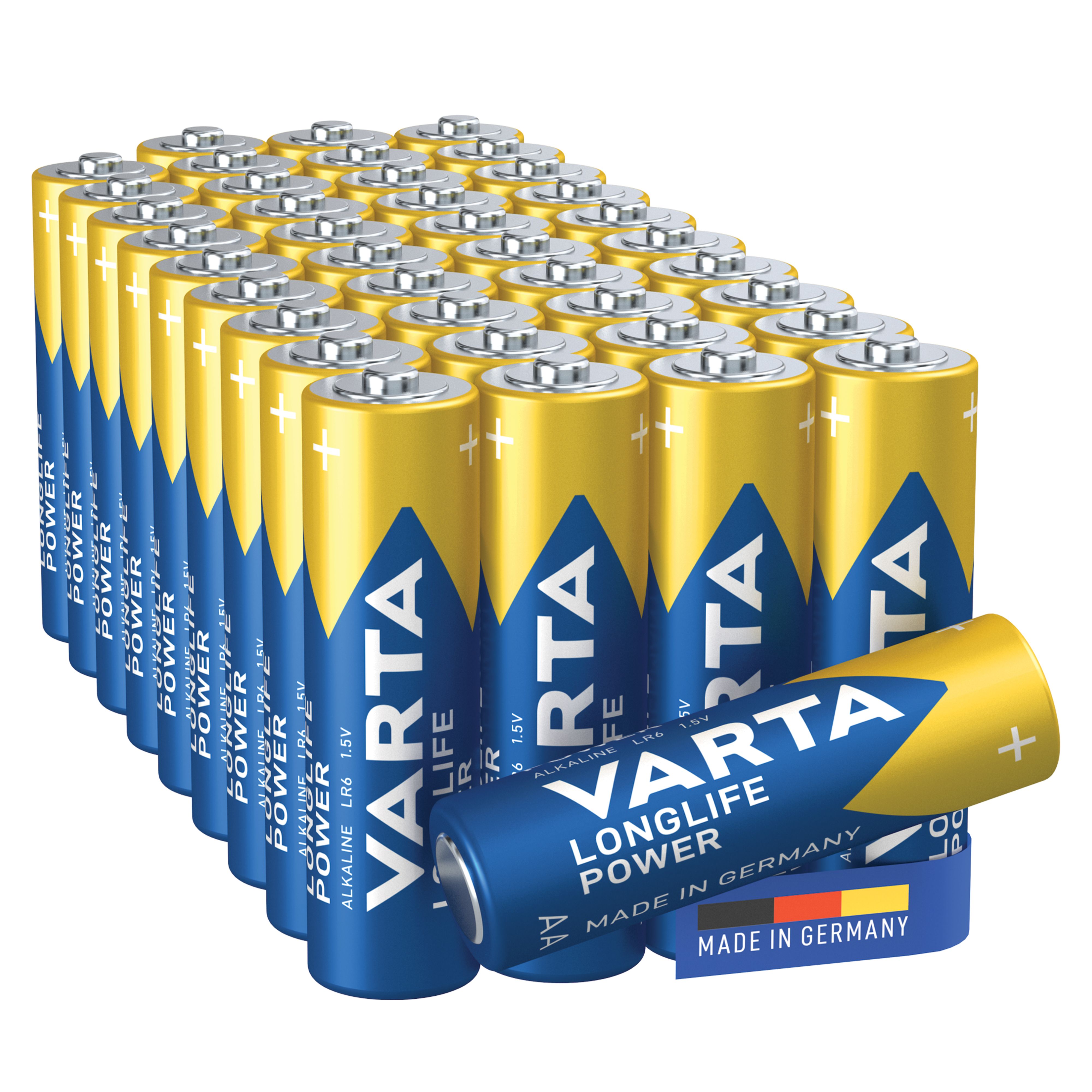 Varta Longlife Power 1.5V AA Batteries, Pack of 40