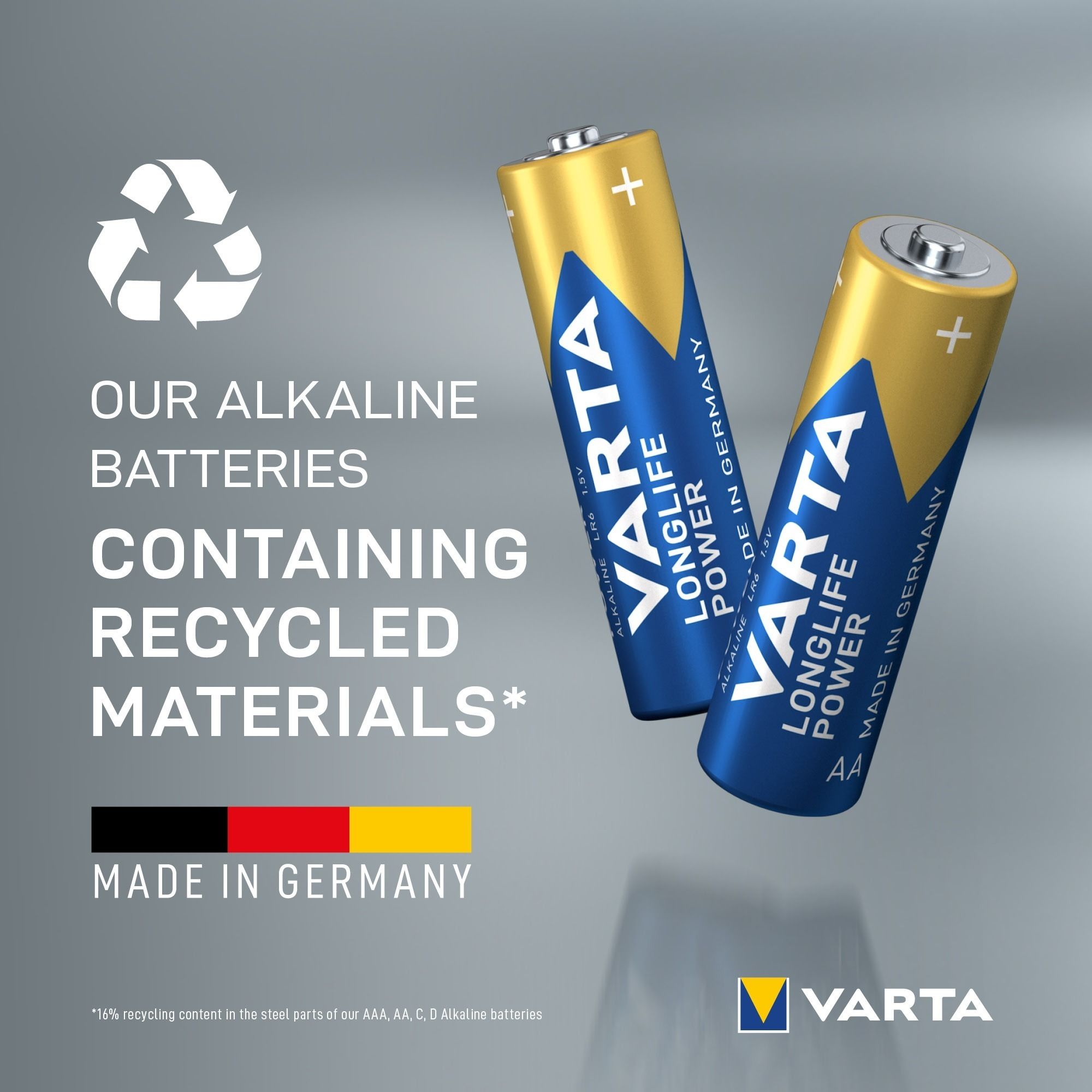 Varta Longlife Power 1.5V AA Batteries, Pack of 40