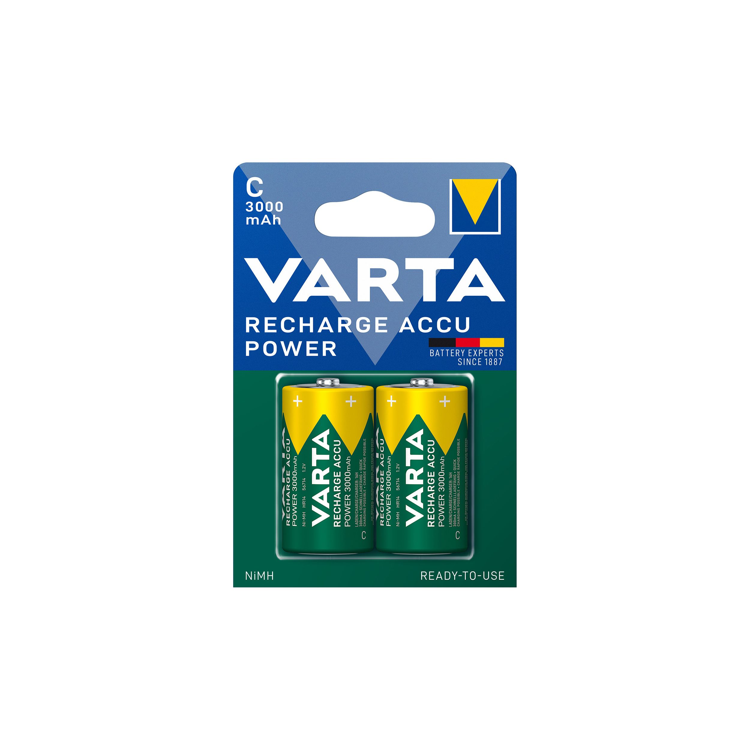 Varta Rechargeable C (HR14) Battery, Pack of 2 at B&Q