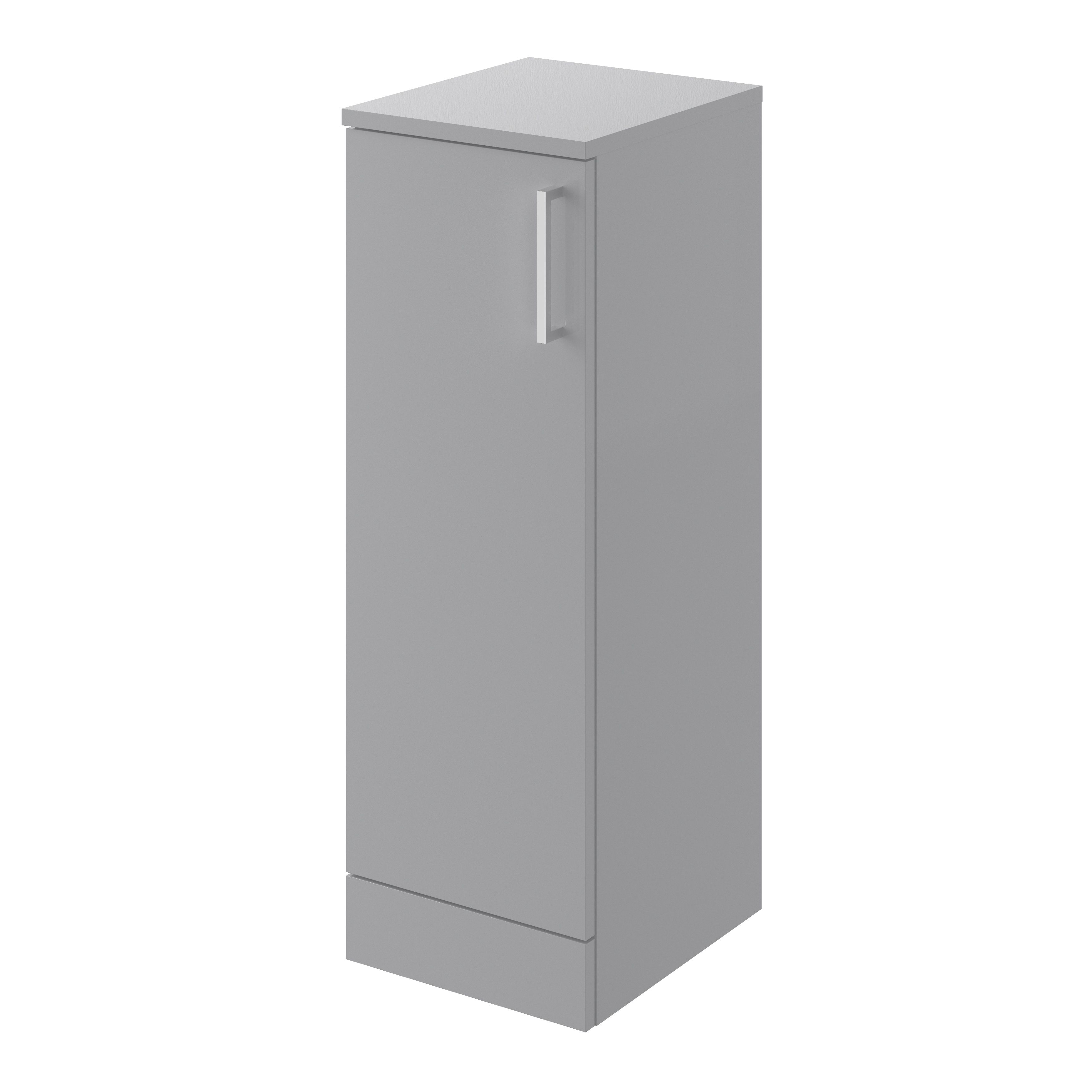 Veleka Gloss Grey Single Freestanding Bathroom Cabinet (H)81cm (W)27 ...