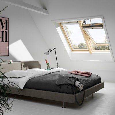 Velux Pine Centre pivot Roof window, (H)1400mm (W)1340mm