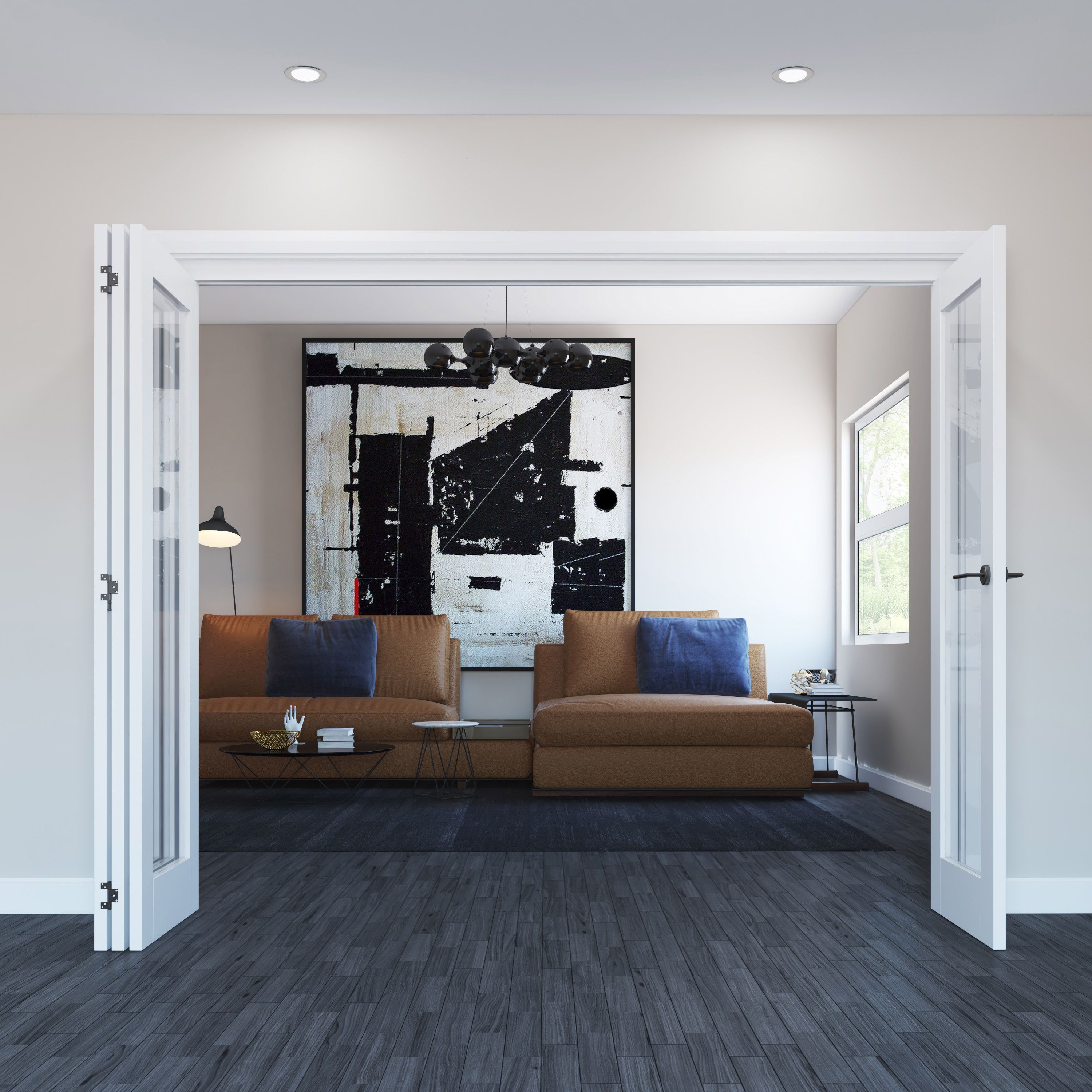 Vertical 0 panel 1 Lite Plain Clear Glazed Shaker Unfinished White ...