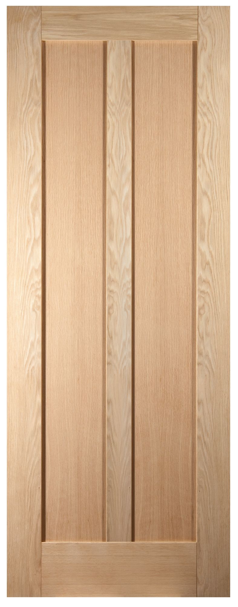 Vertical 2 panel Unglazed Contemporary Oak veneer Internal Door, (H ...