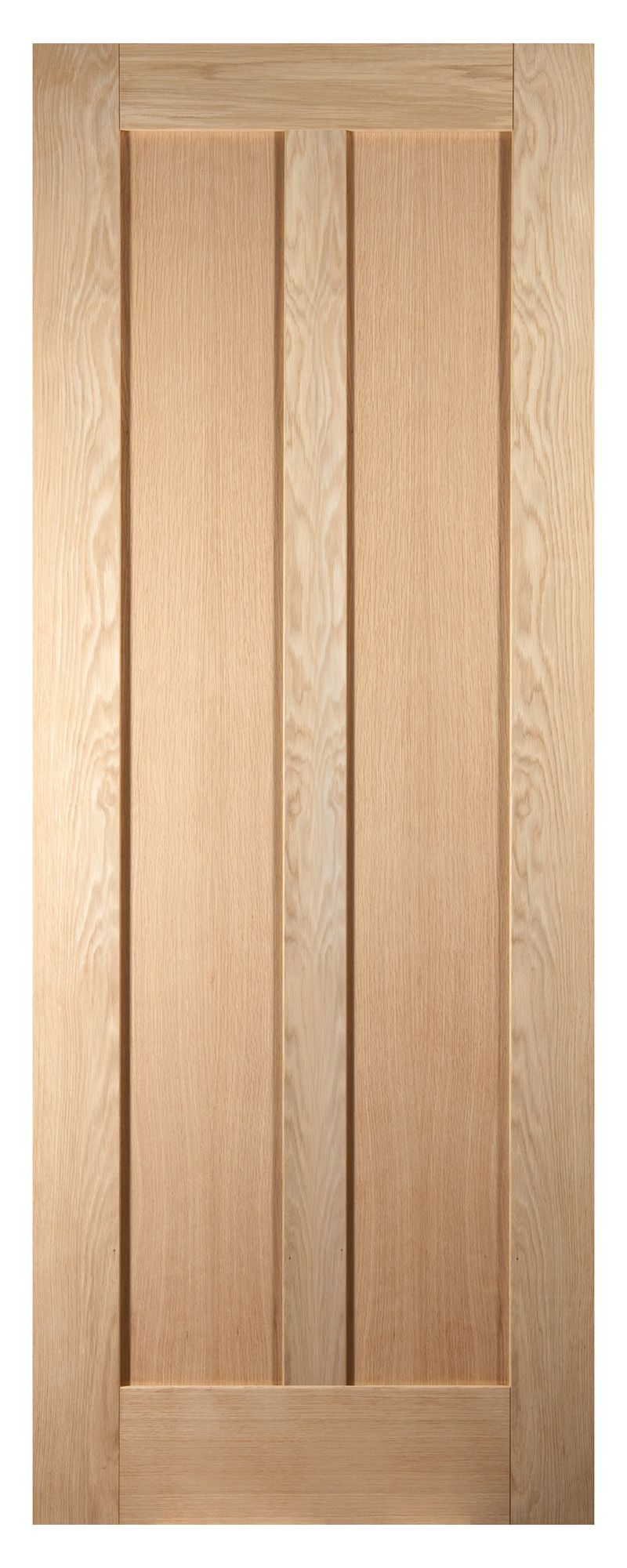 Vertical 2 panel Unglazed Contemporary Oak veneer Internal Door, (H ...