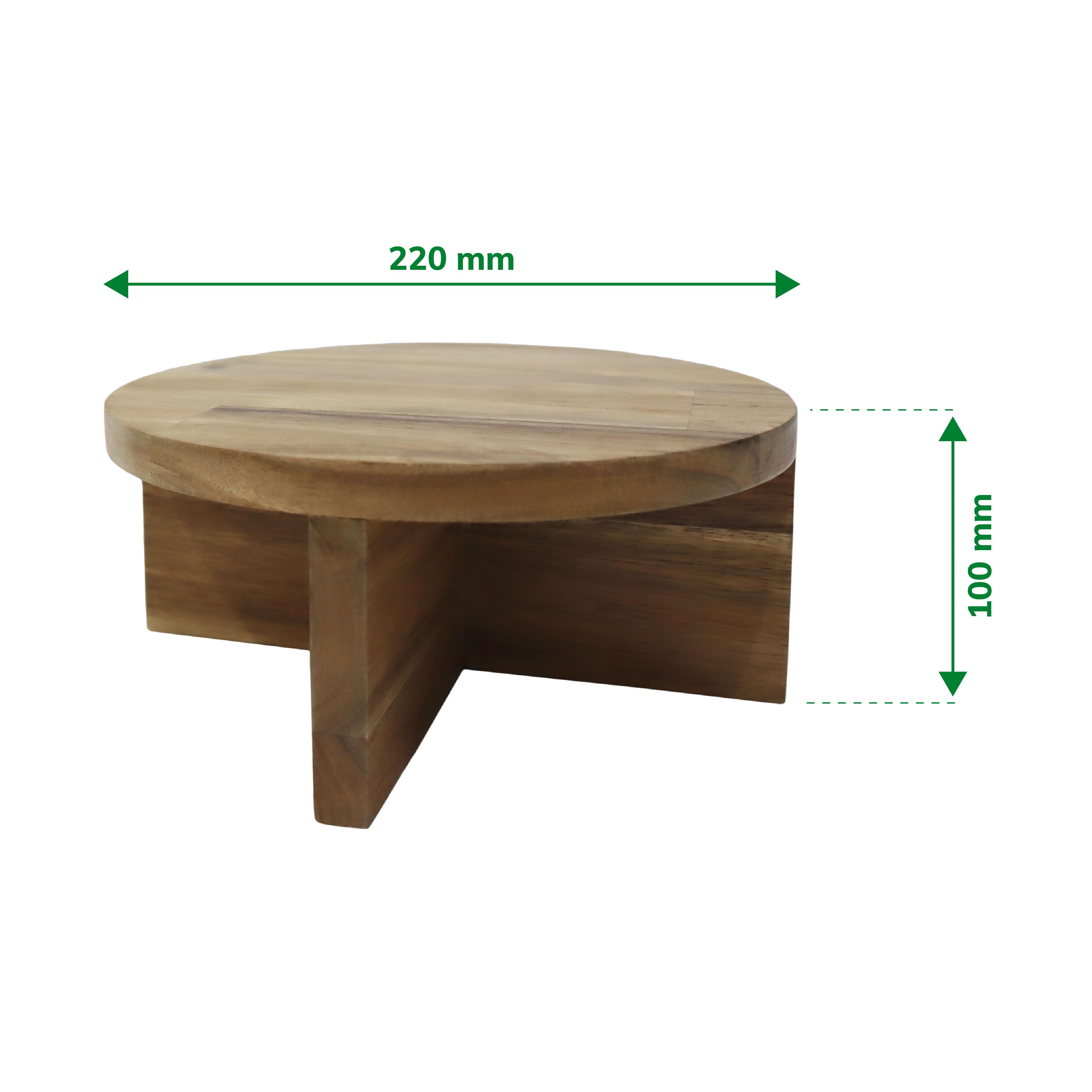 Verve 19cm Cylindrical Wood Raised Pot stand