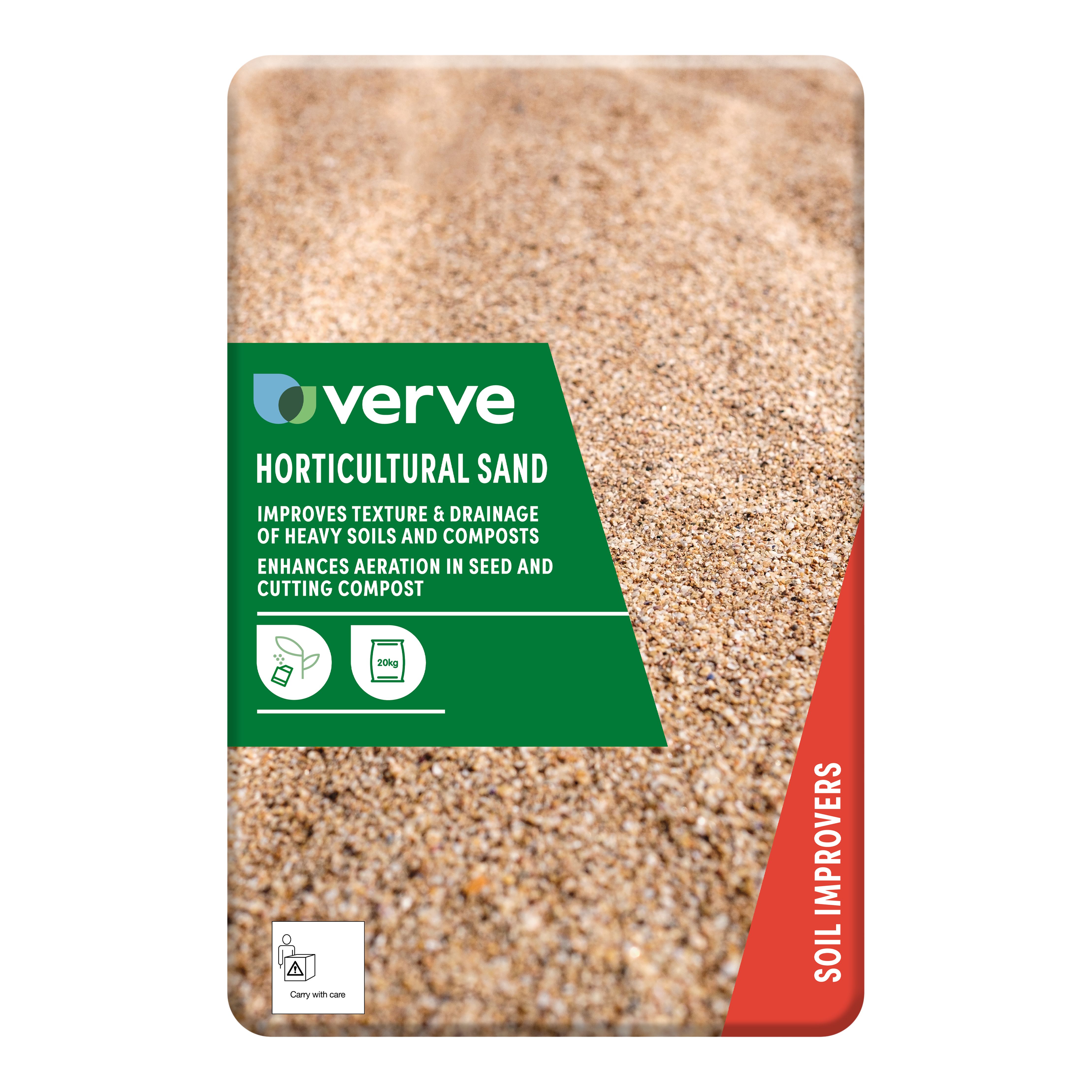 Verve 20kg Horticultural Landscaping Sand, Large Plastic bag, 0.4m²