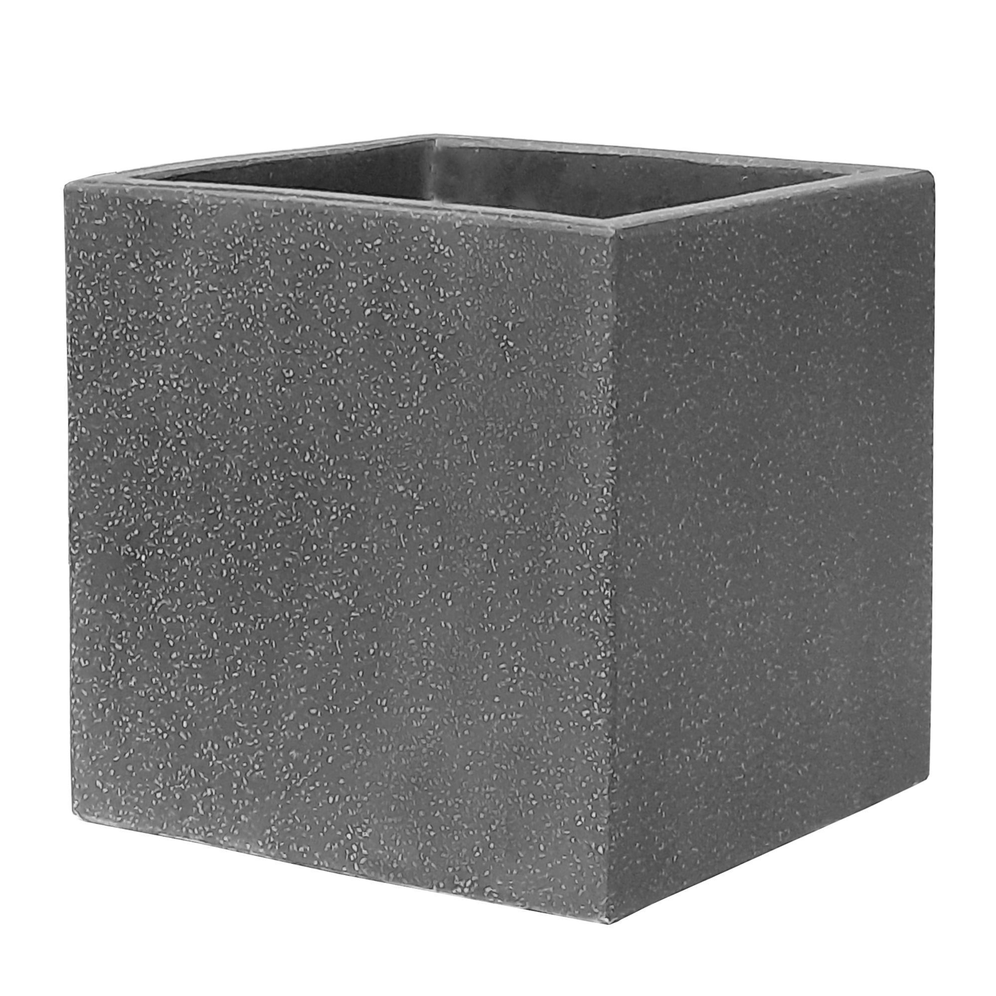 Verve 27L Dark grey Concrete Square Planter (H)30cm (W)30cm (D)30cm