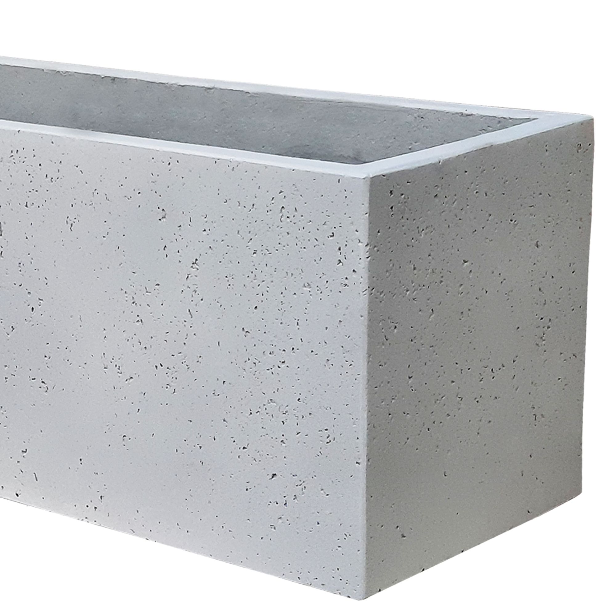 Verve 29L Light grey Light grey Rectangular Planter (H)22cm (W)22cm (D)60cm
