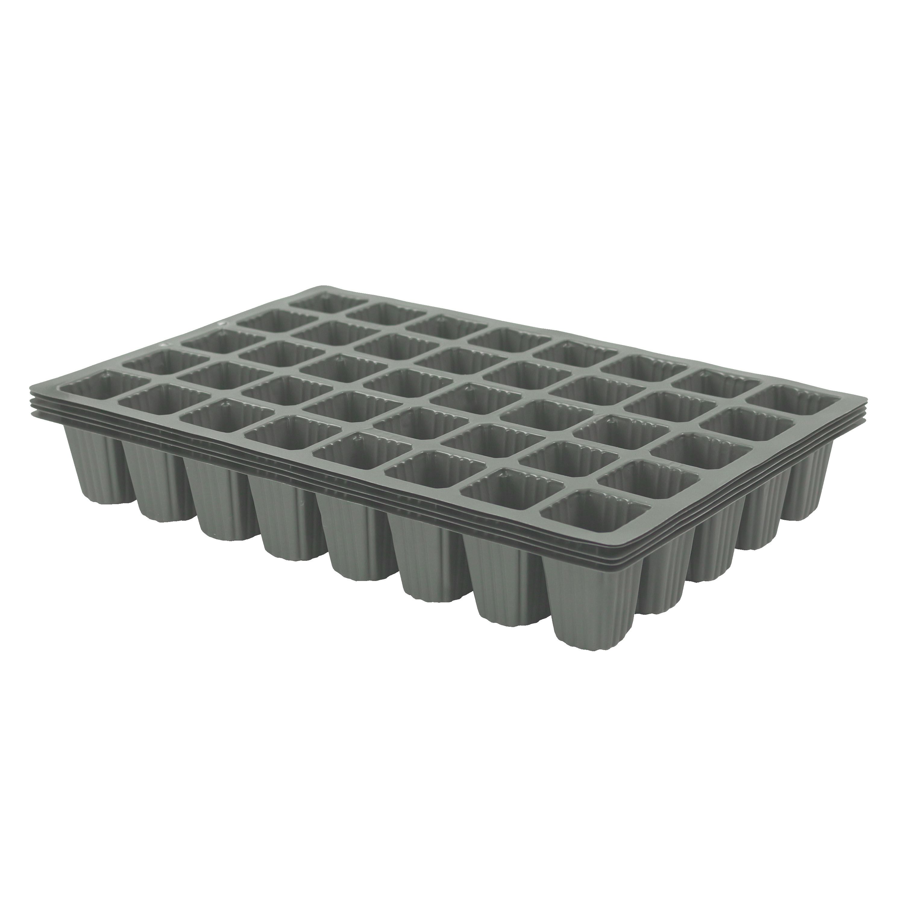Verve 40 cell Grey Tray (L)35cm, Pack of 5 | DIY at B&Q