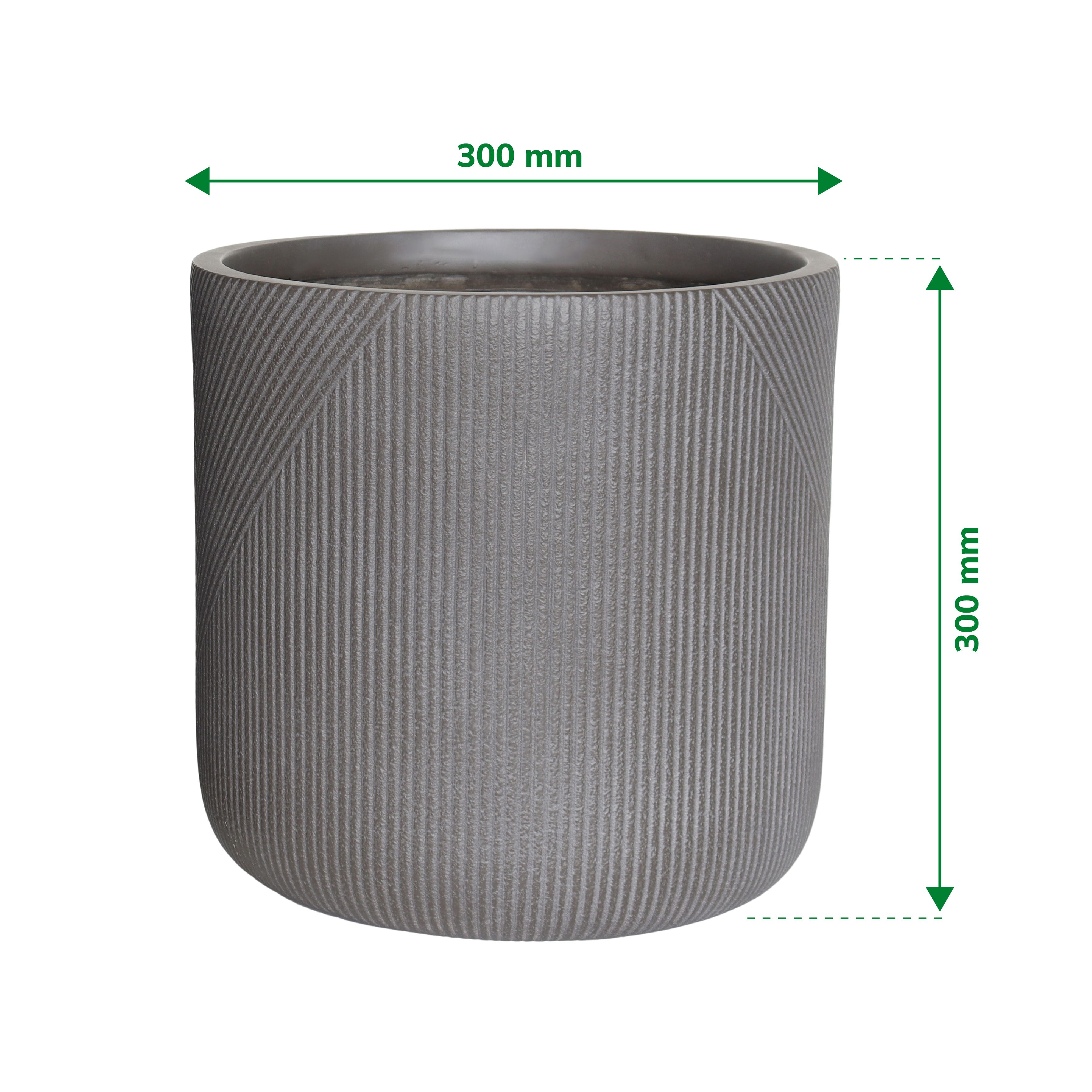 Verve Beige Fibreclay Plant pot (Dia) 30cm, (H)30cm