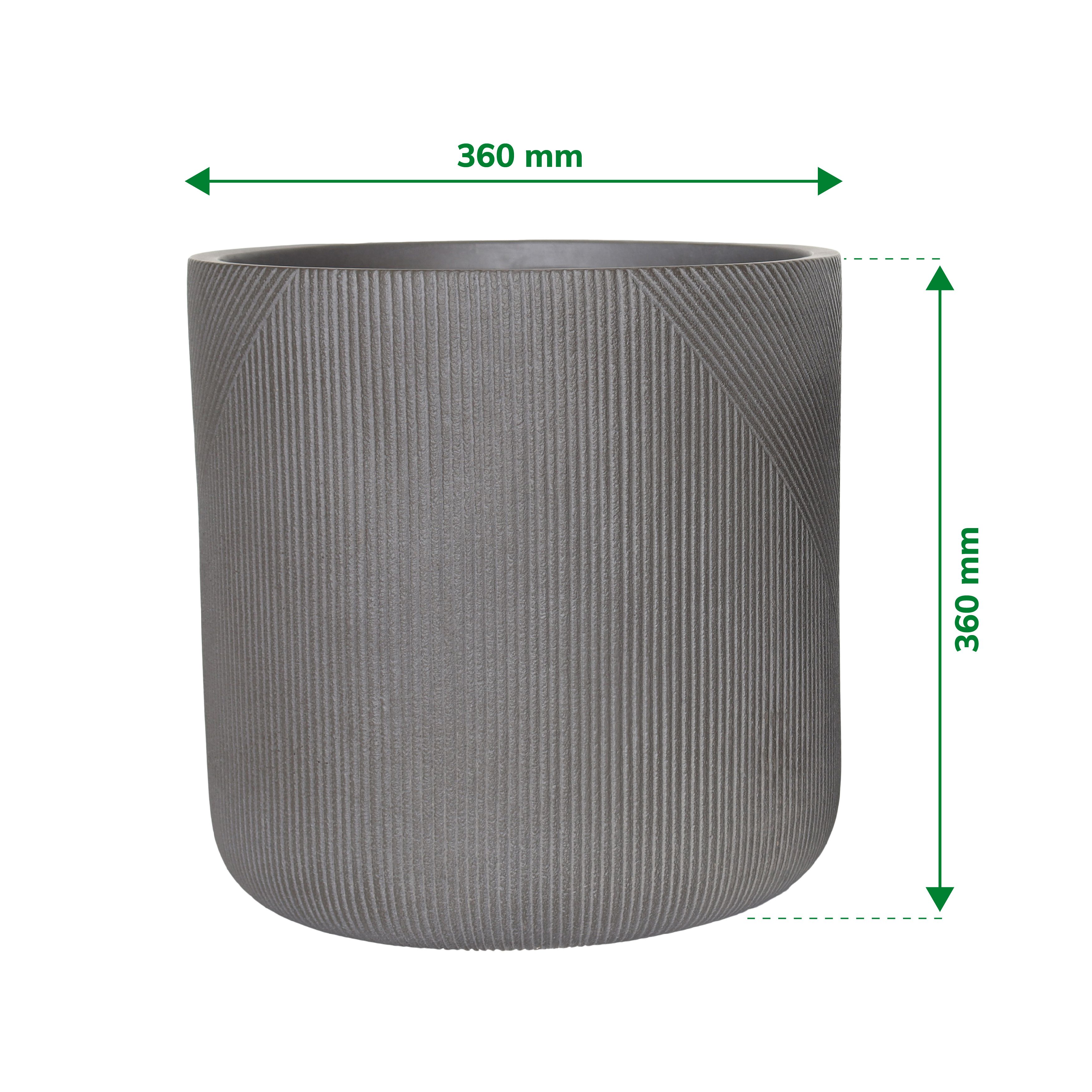 Verve Beige Fibreclay Plant pot (Dia) 36cm, (H)36cm