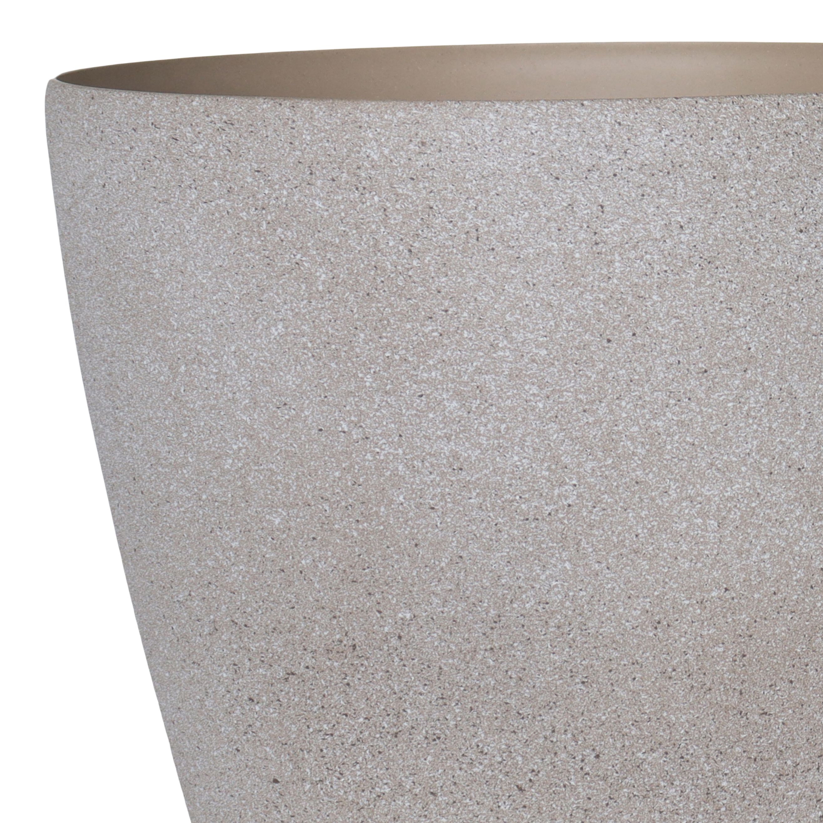 Verve Beige Recycled plastic Plant pot (Dia) 43cm, (H)40cm