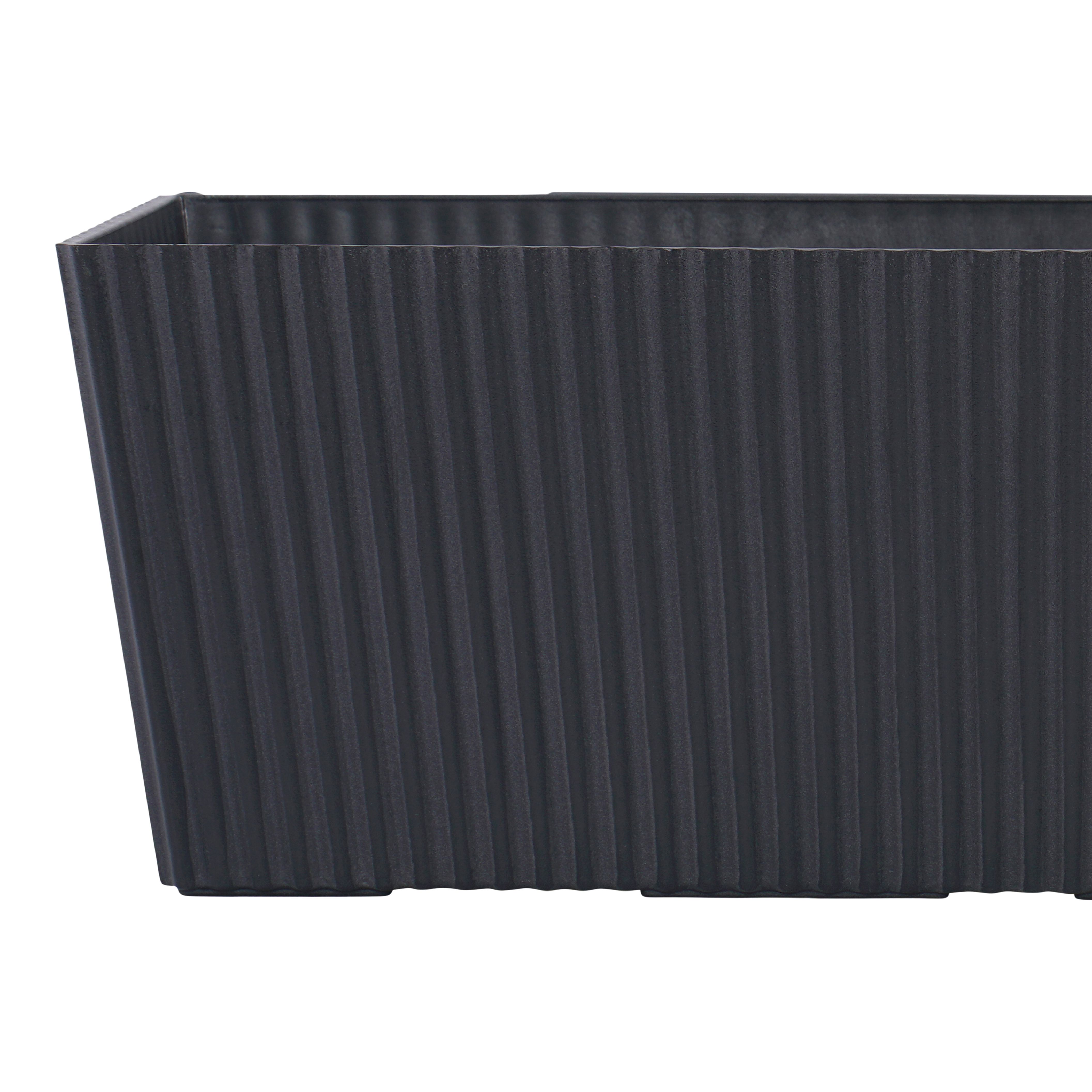 Verve Black Plastic Rectangular Trough (H)21cm (W)60cm