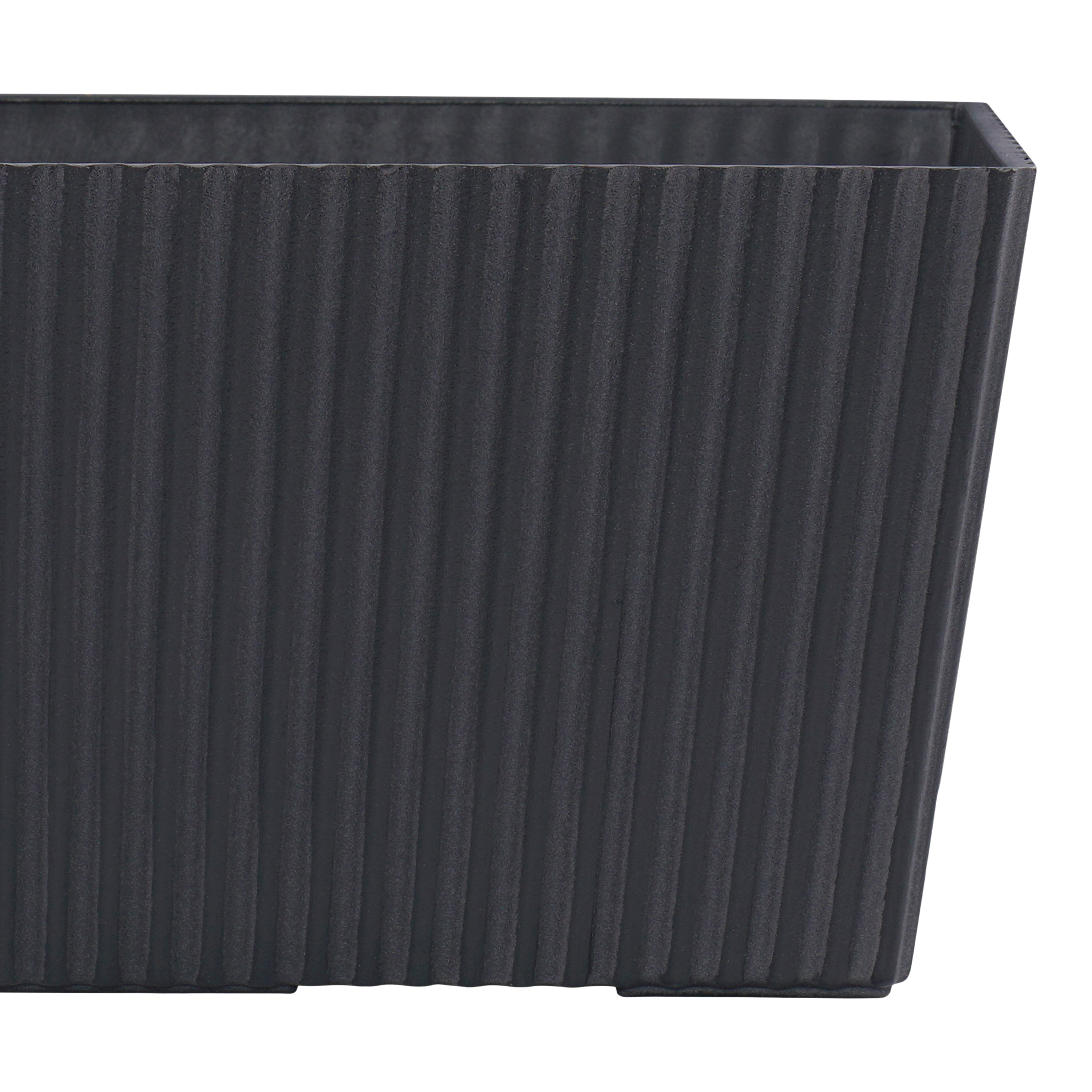 Verve Black Plastic Rectangular Trough (H)21cm (W)60cm