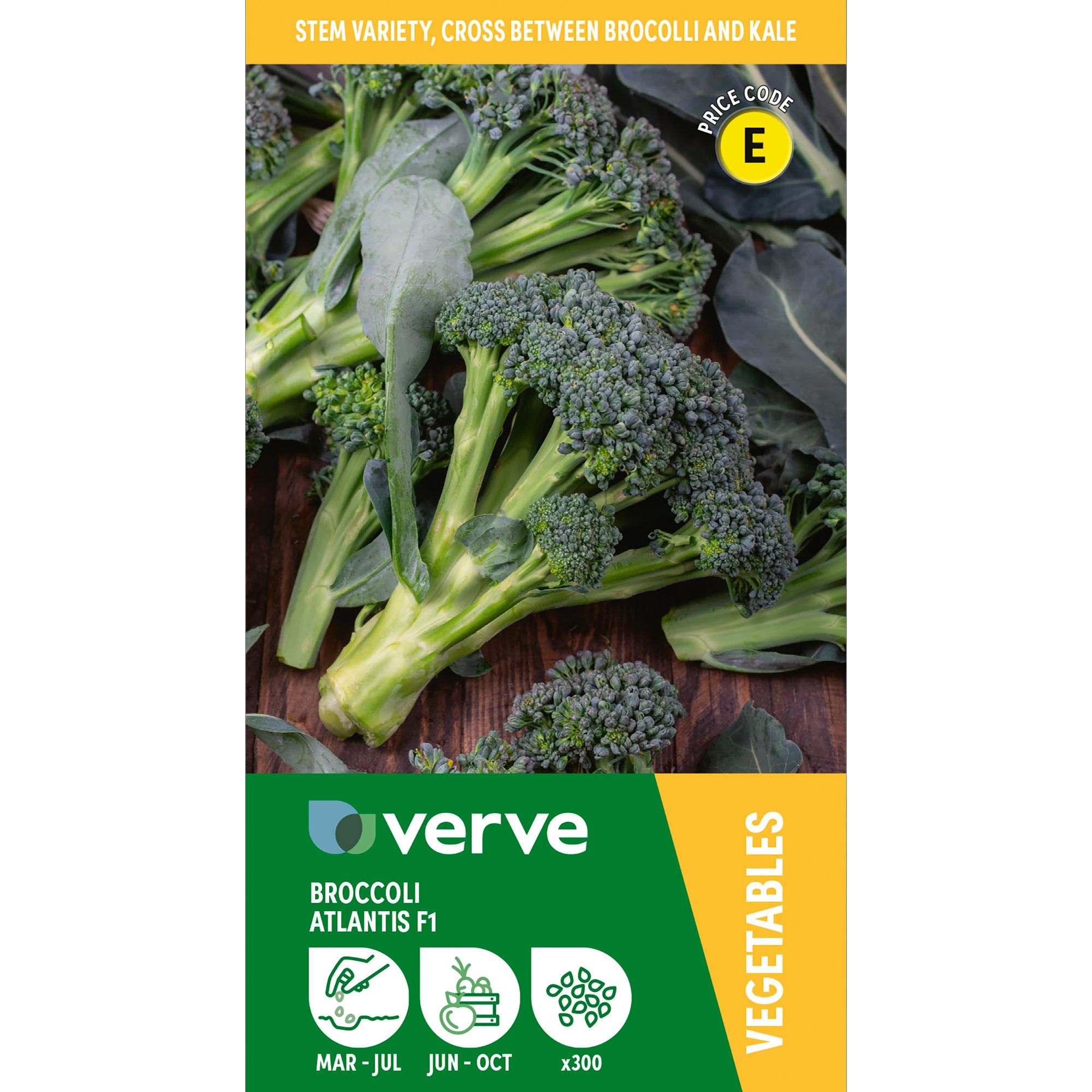 Verve Broccoli 'Atlantis F1' Vegetable Seeds