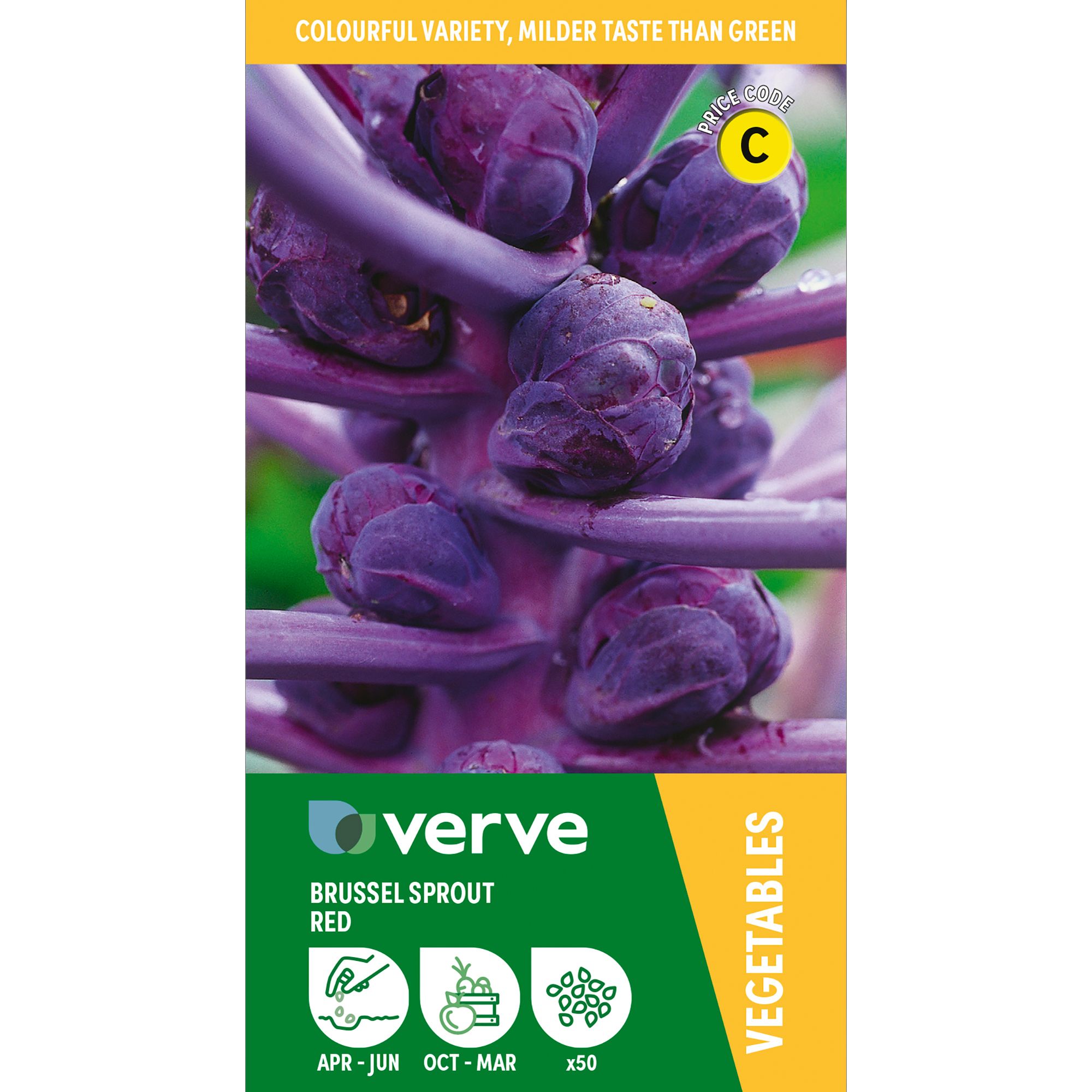 Verve Brussel sprout 'Red' Vegetable Seeds